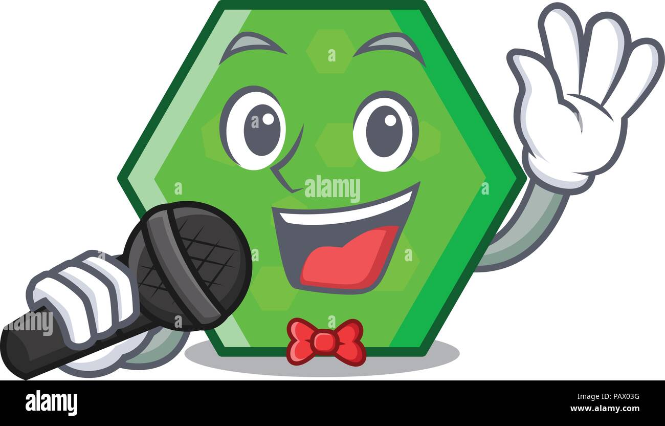 Singing octagon mascot cartoon style Stock Vector Image & Art - Alamy