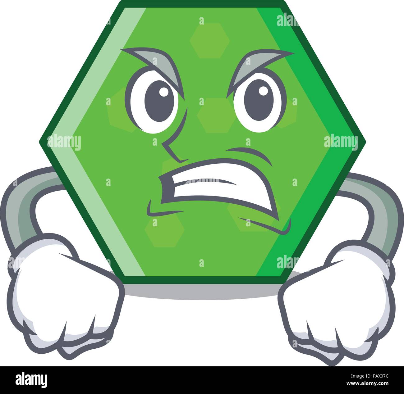 Angry octagon mascot cartoon style Stock Vector Image & Art - Alamy