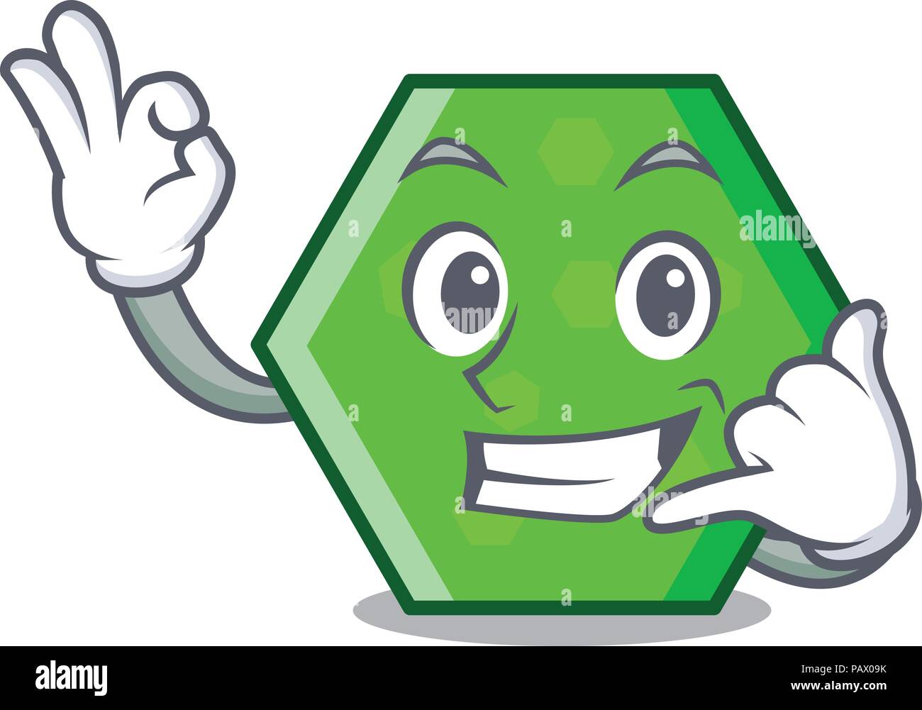 Call me octagon mascot cartoon style Stock Vector Image & Art - Alamy