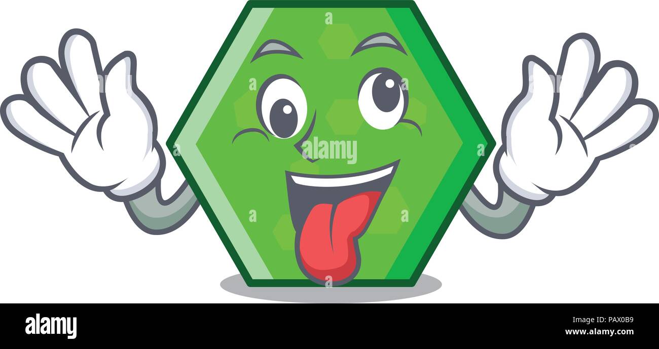 Crazy octagon mascot cartoon style Stock Vector Image & Art - Alamy