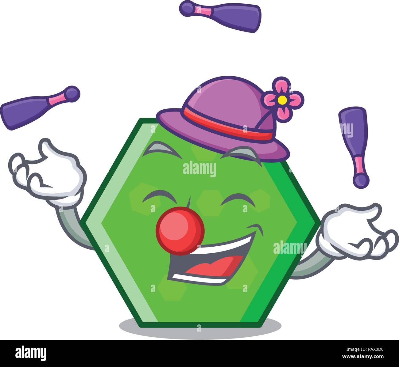 Juggling octagon mascot cartoon style Stock Vector Image & Art - Alamy