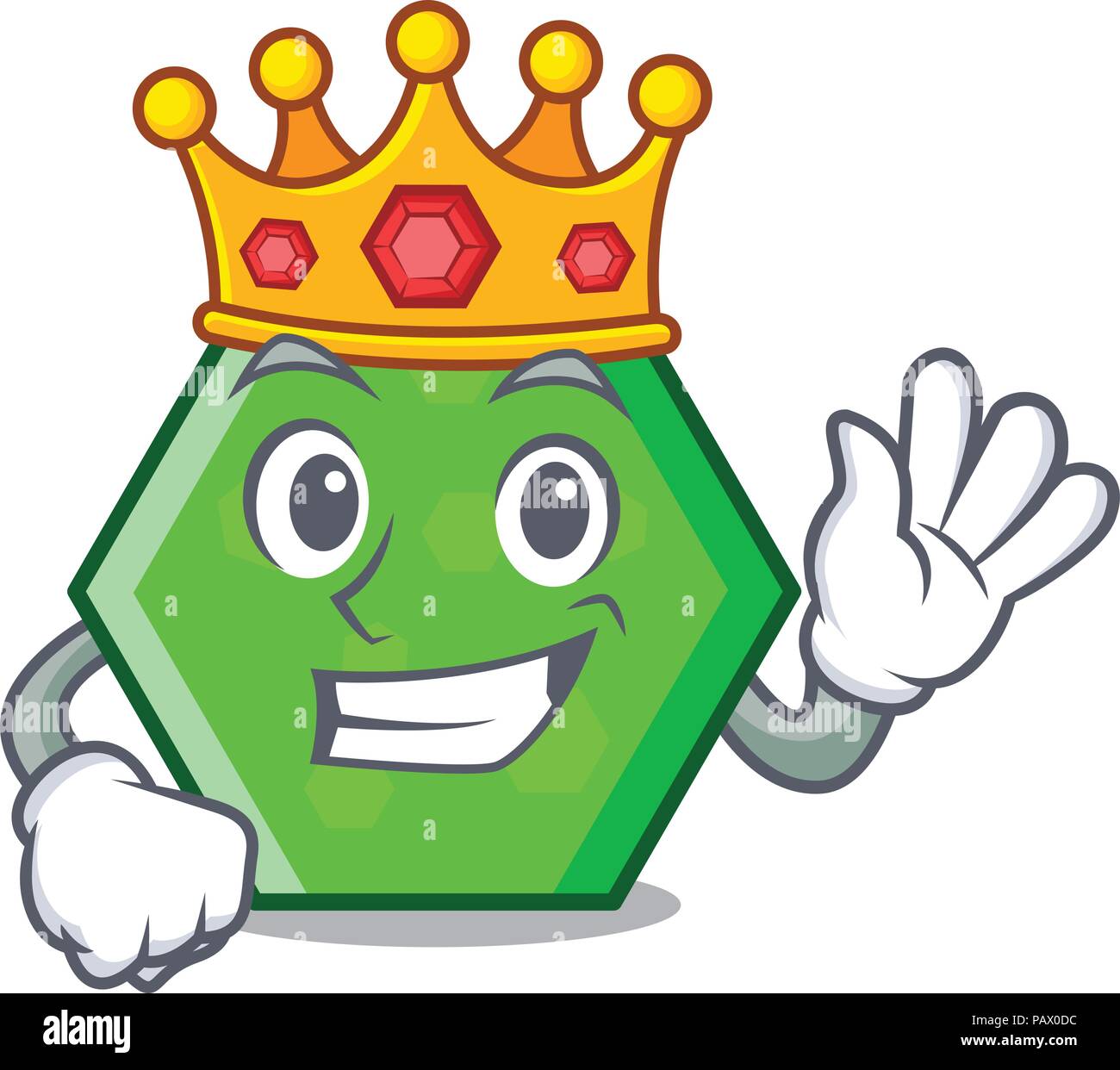 King octagon mascot cartoon style Stock Vector Image & Art - Alamy