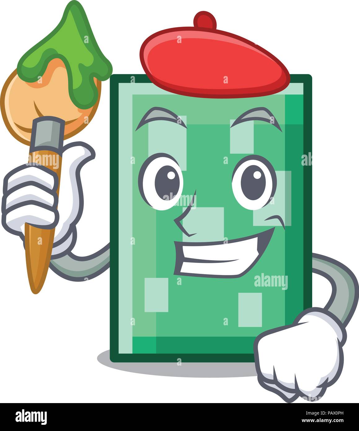 Artist rectangle character cartoon style Stock Vector Image & Art - Alamy