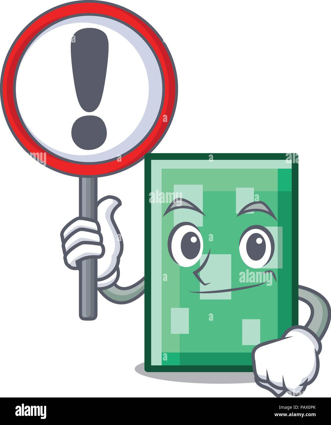 With sign rectangle character cartoon style Stock Vector Image & Art ...