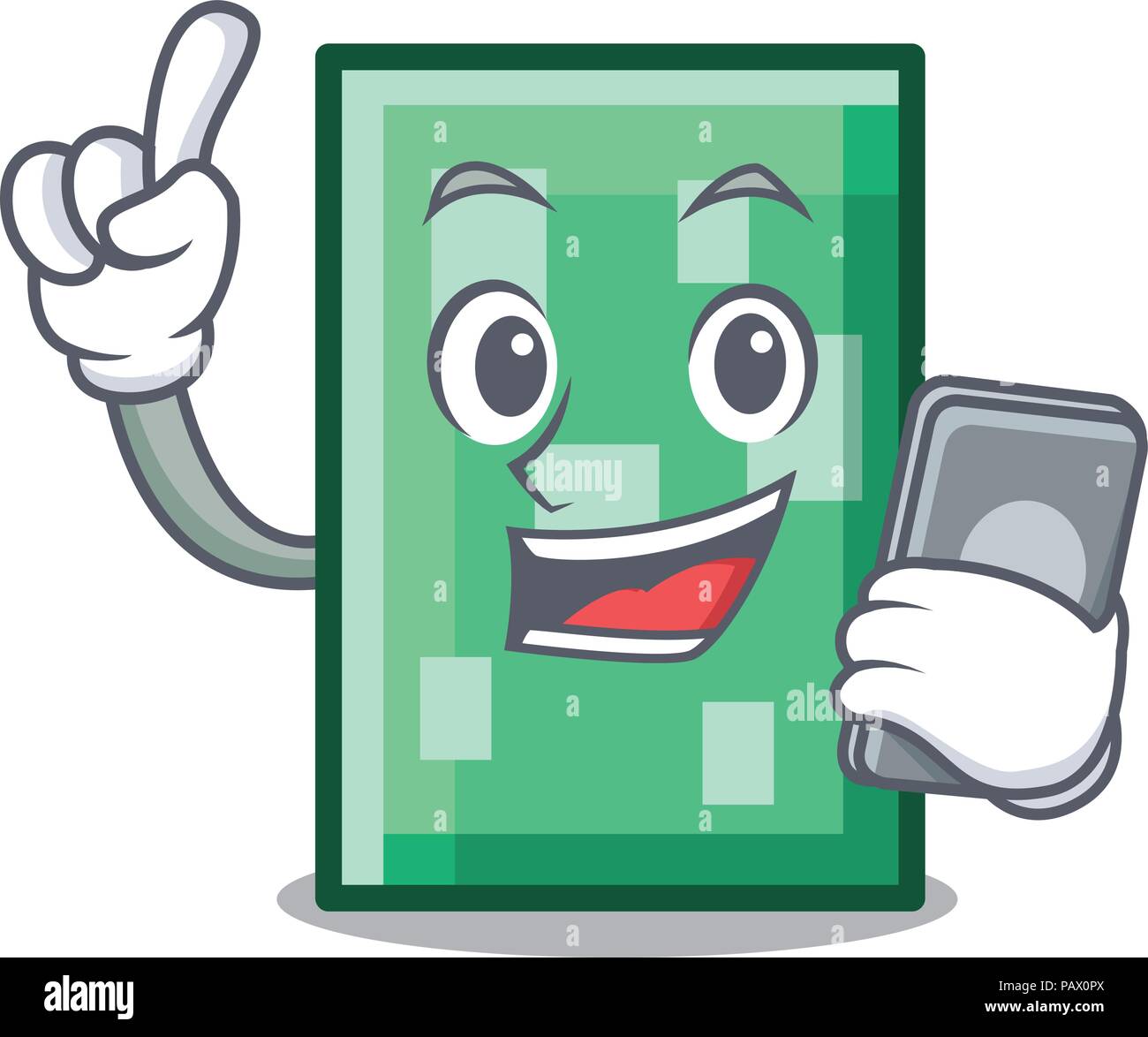 With phone rectangle character cartoon style Stock Vector Image & Art ...