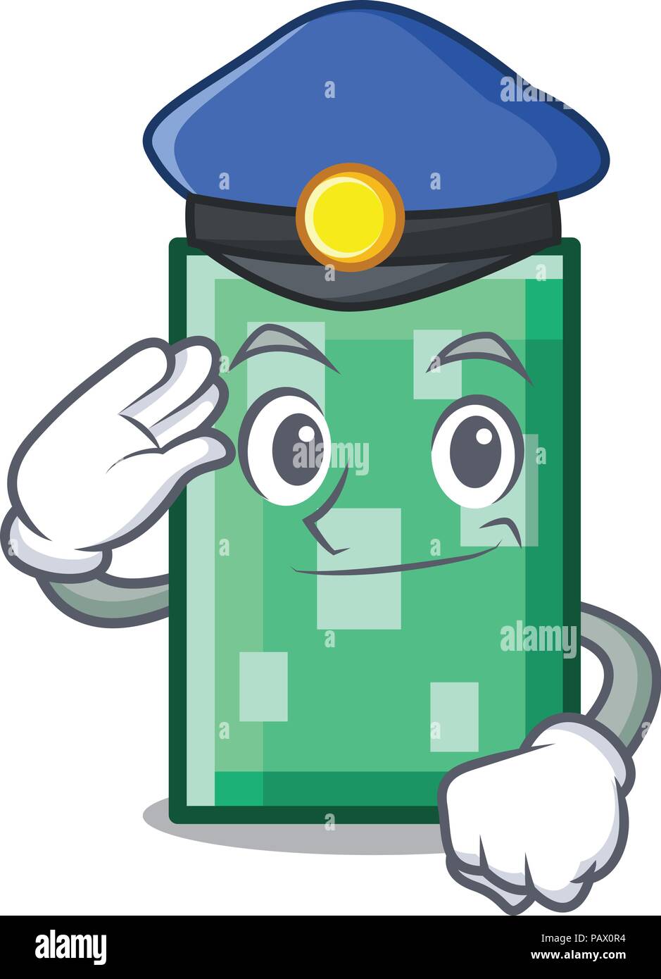 Police rectangle character cartoon style Stock Vector Image & Art - Alamy