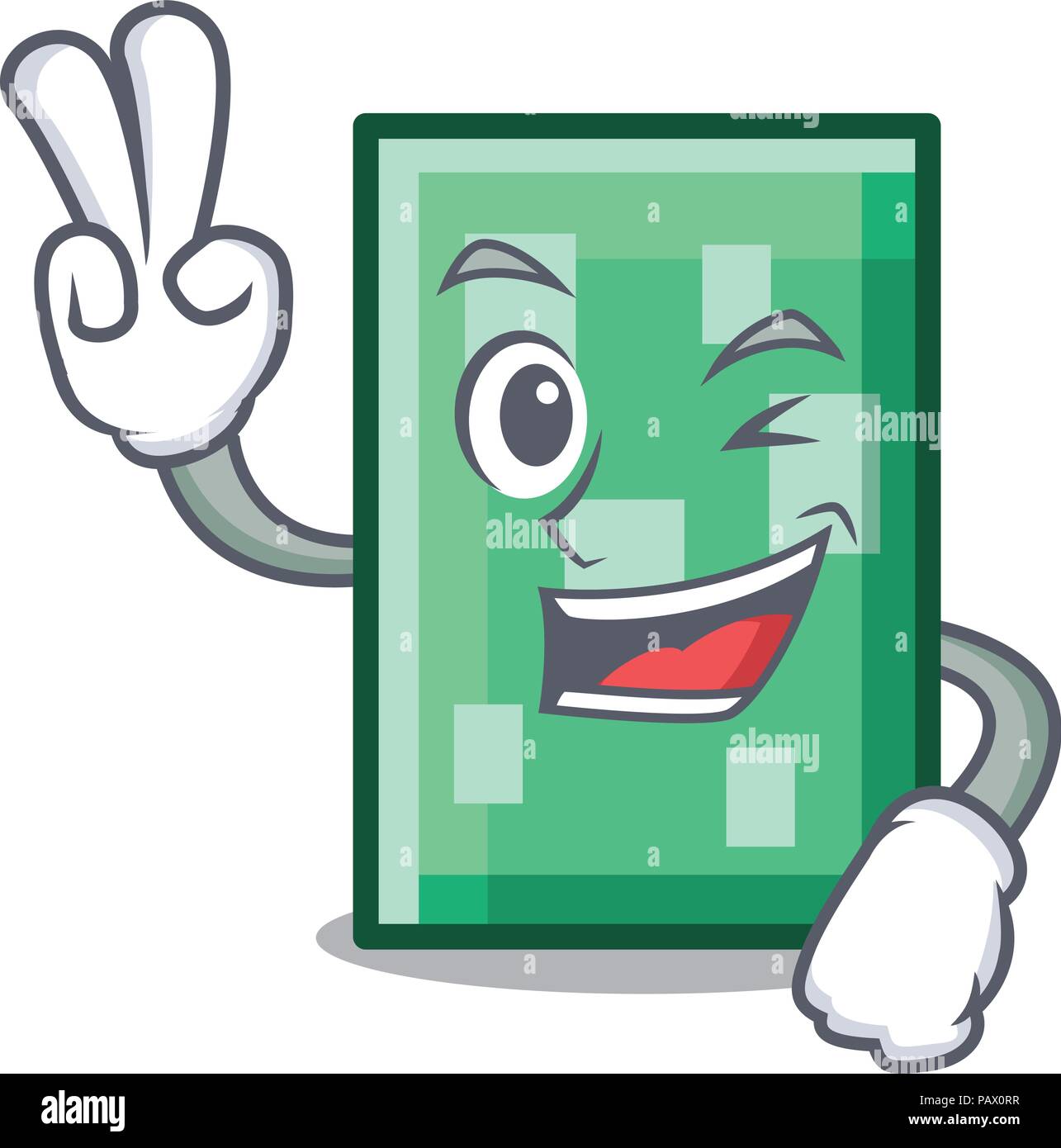 Two finger rectangle character cartoon style Stock Vector Image & Art ...