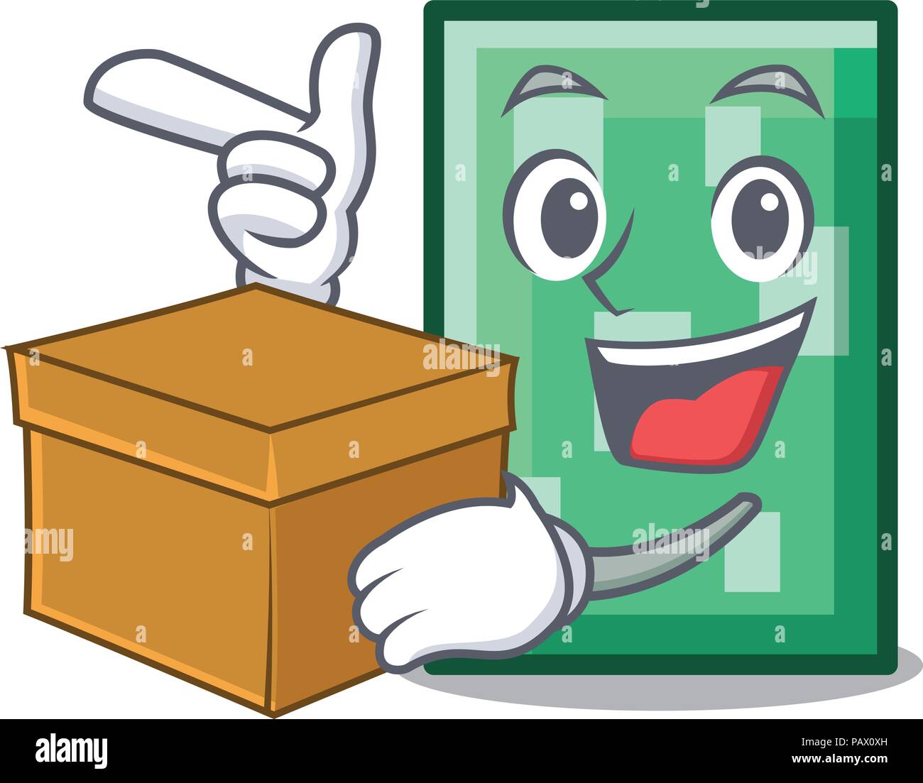 With box rectangle character cartoon style Stock Vector Image & Art - Alamy