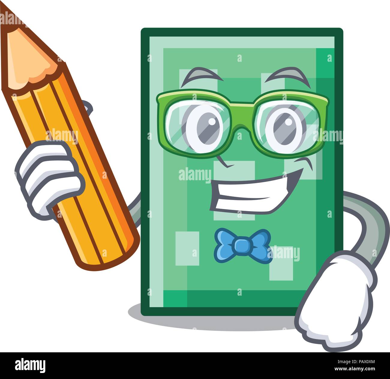 Student rectangle character cartoon style Stock Vector Image & Art - Alamy