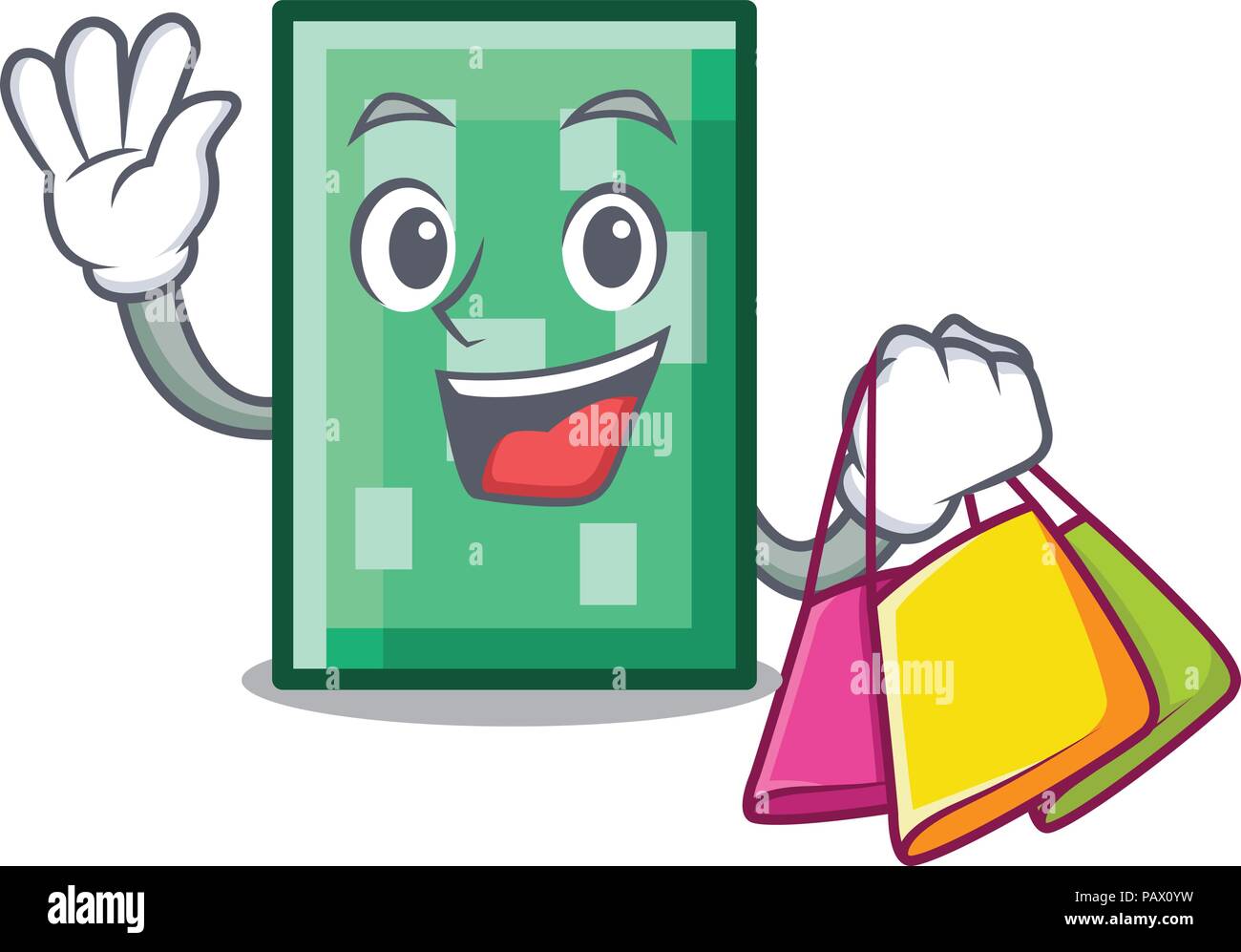 Shopping rectangle character cartoon style Stock Vector Image & Art - Alamy