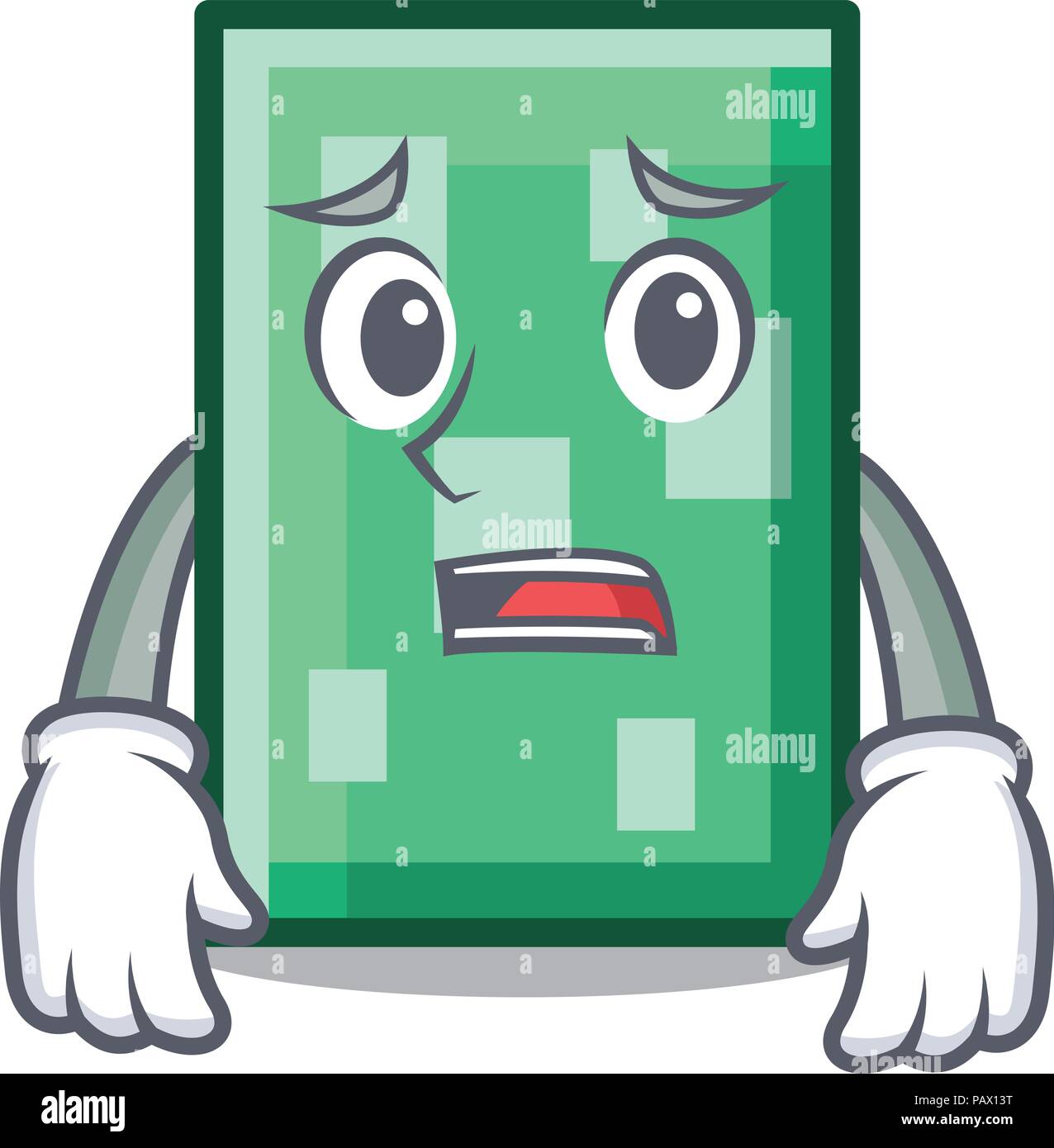 Afraid rectangle mascot cartoon style Stock Vector Image & Art - Alamy