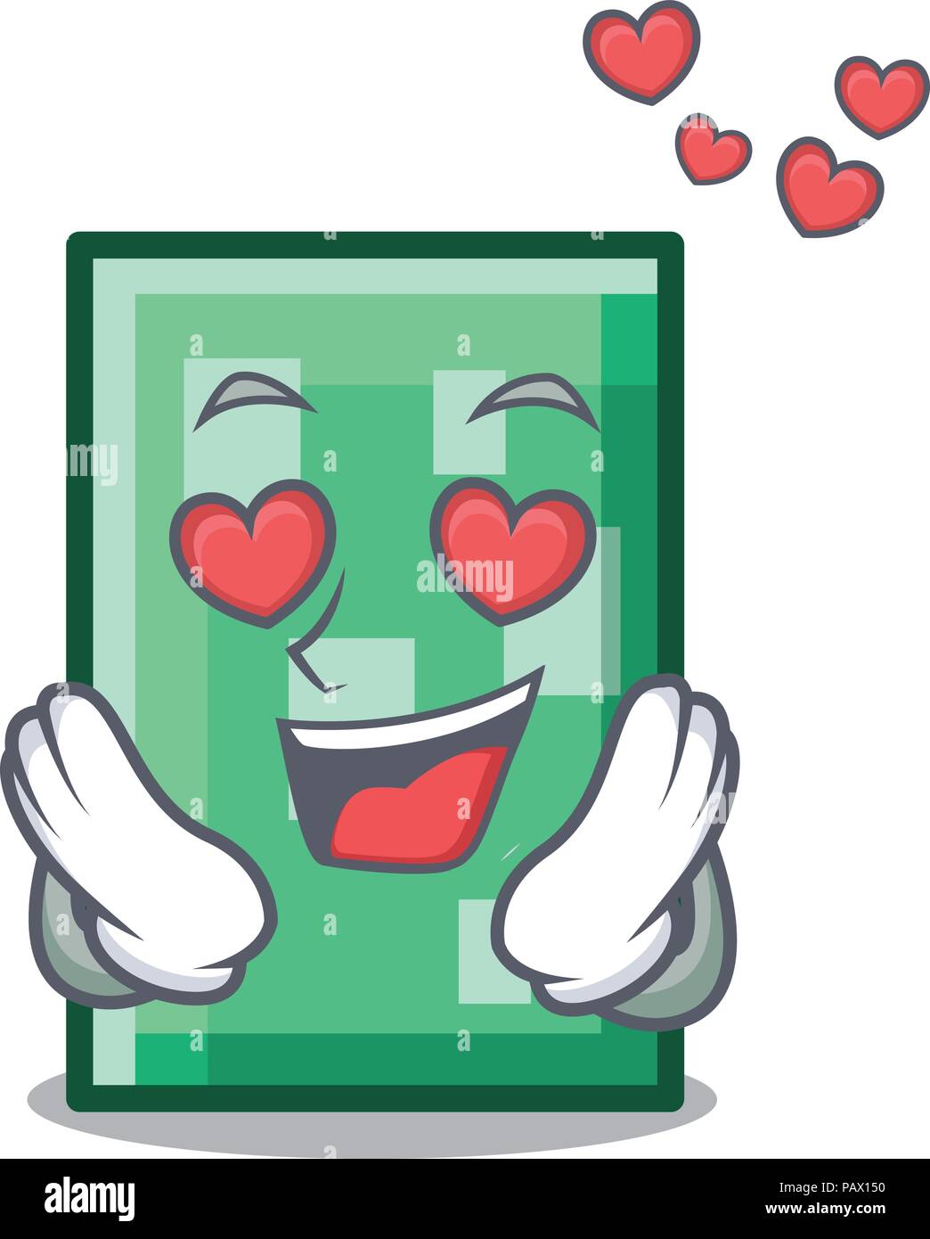 In love rectangle mascot cartoon style Stock Vector Image & Art - Alamy
