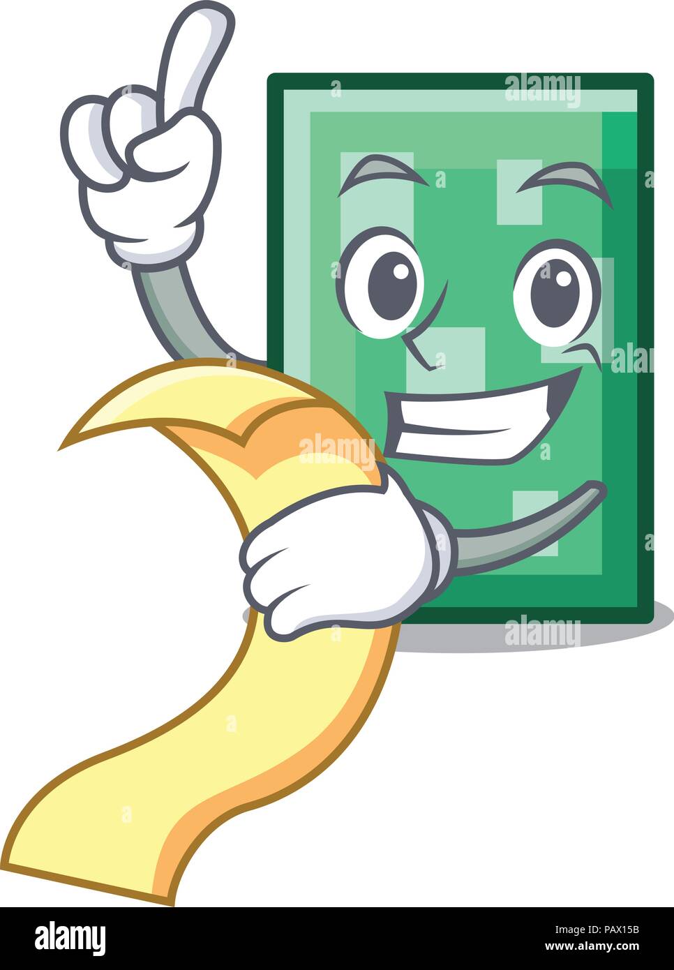 With menu rectangle mascot cartoon style Stock Vector Image & Art - Alamy