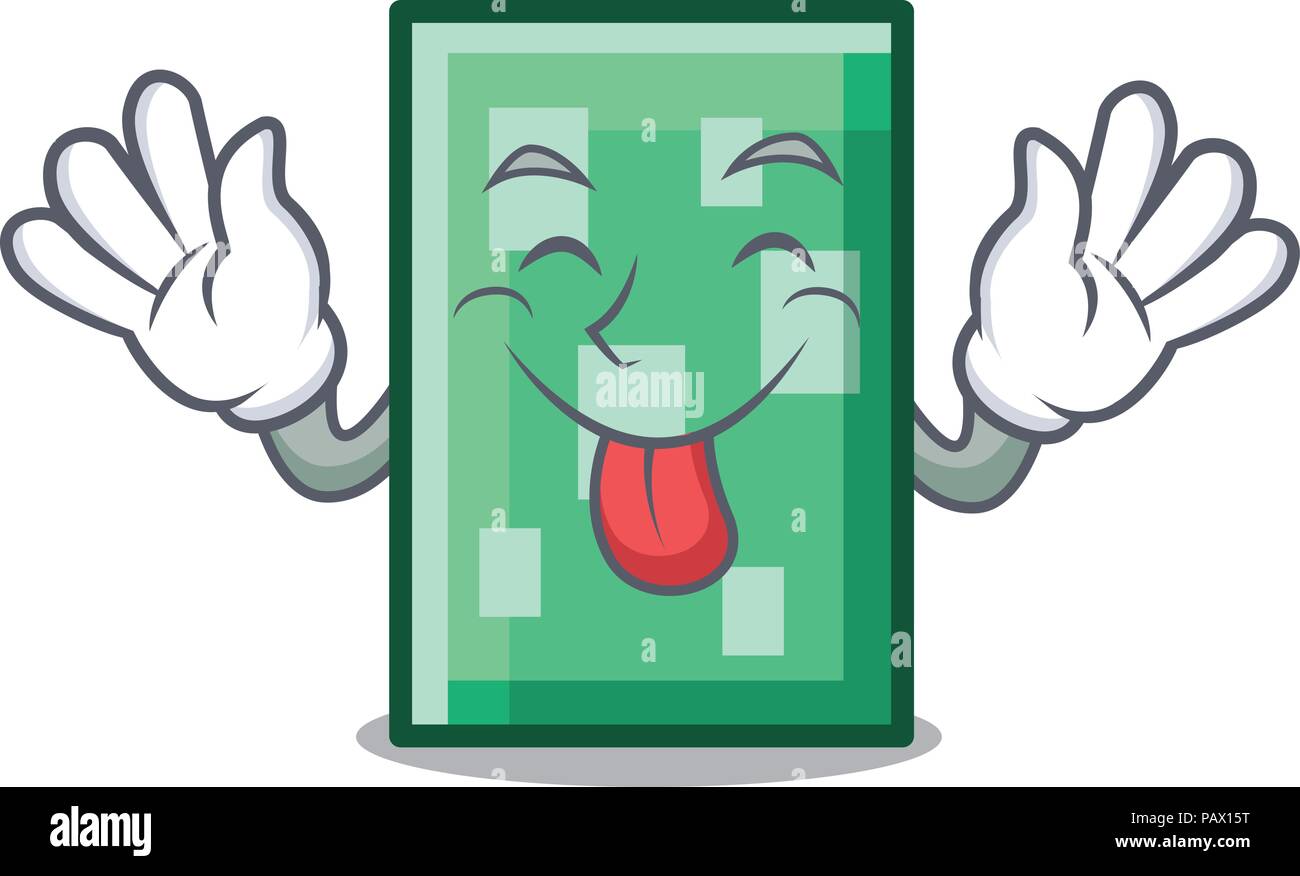 Tongue out rectangle mascot cartoon style Stock Vector Image & Art - Alamy