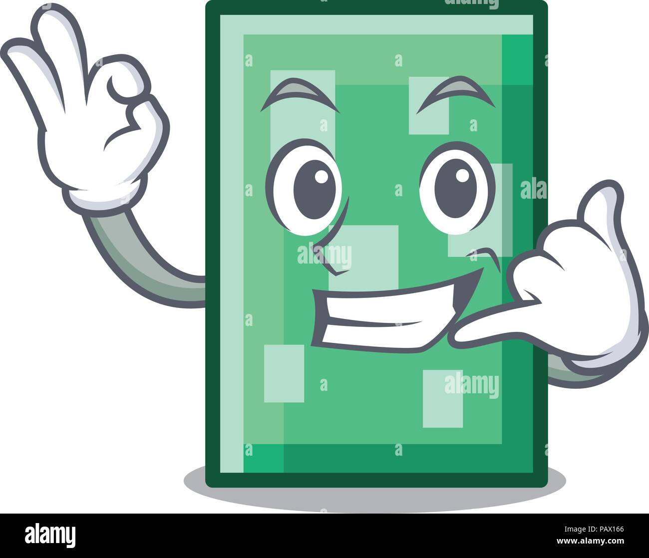 Call me rectangle mascot cartoon style Stock Vector Image & Art - Alamy