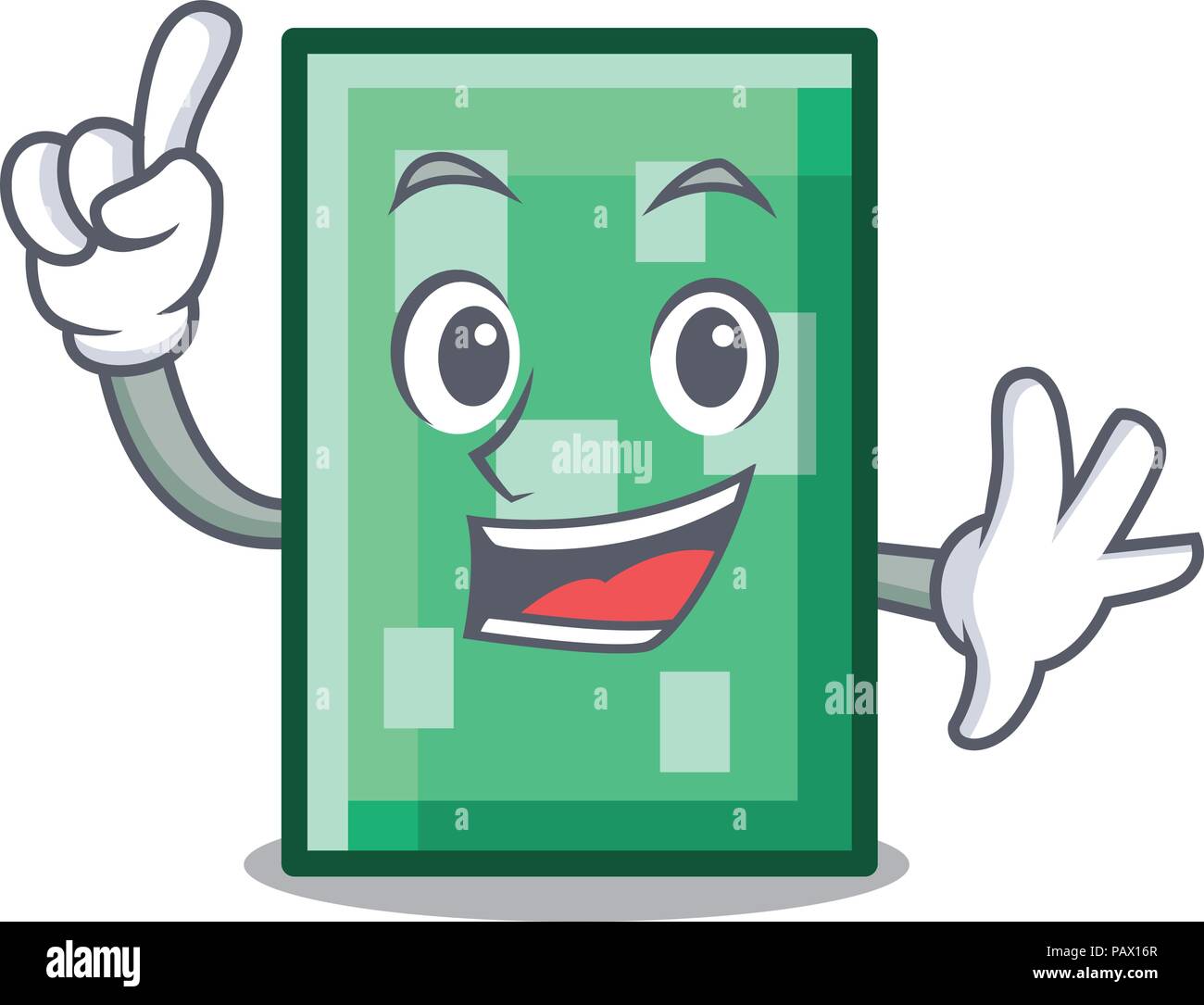 Finger rectangle mascot cartoon style Stock Vector Image & Art - Alamy