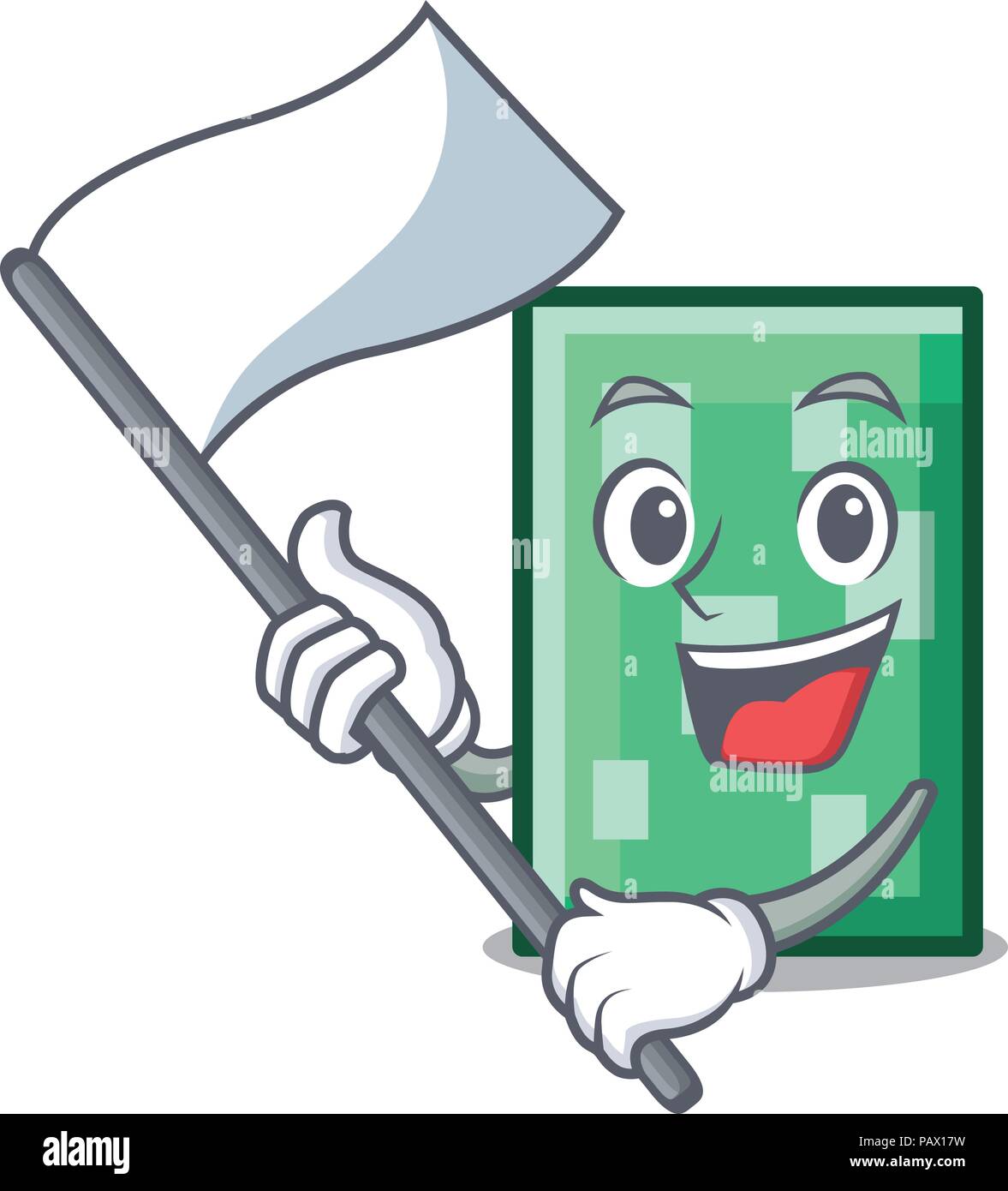 With flag rectangle mascot cartoon style Stock Vector Image & Art - Alamy