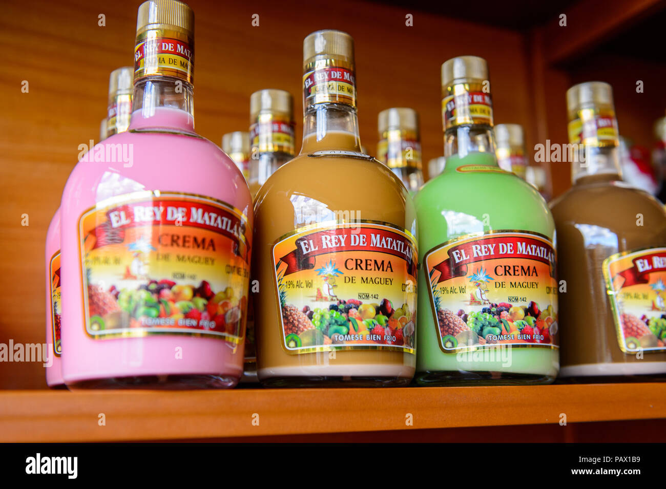 OAXACA, MEXICO - OCT 31, 2016: Alcoholic beverages at the Fabric of ...