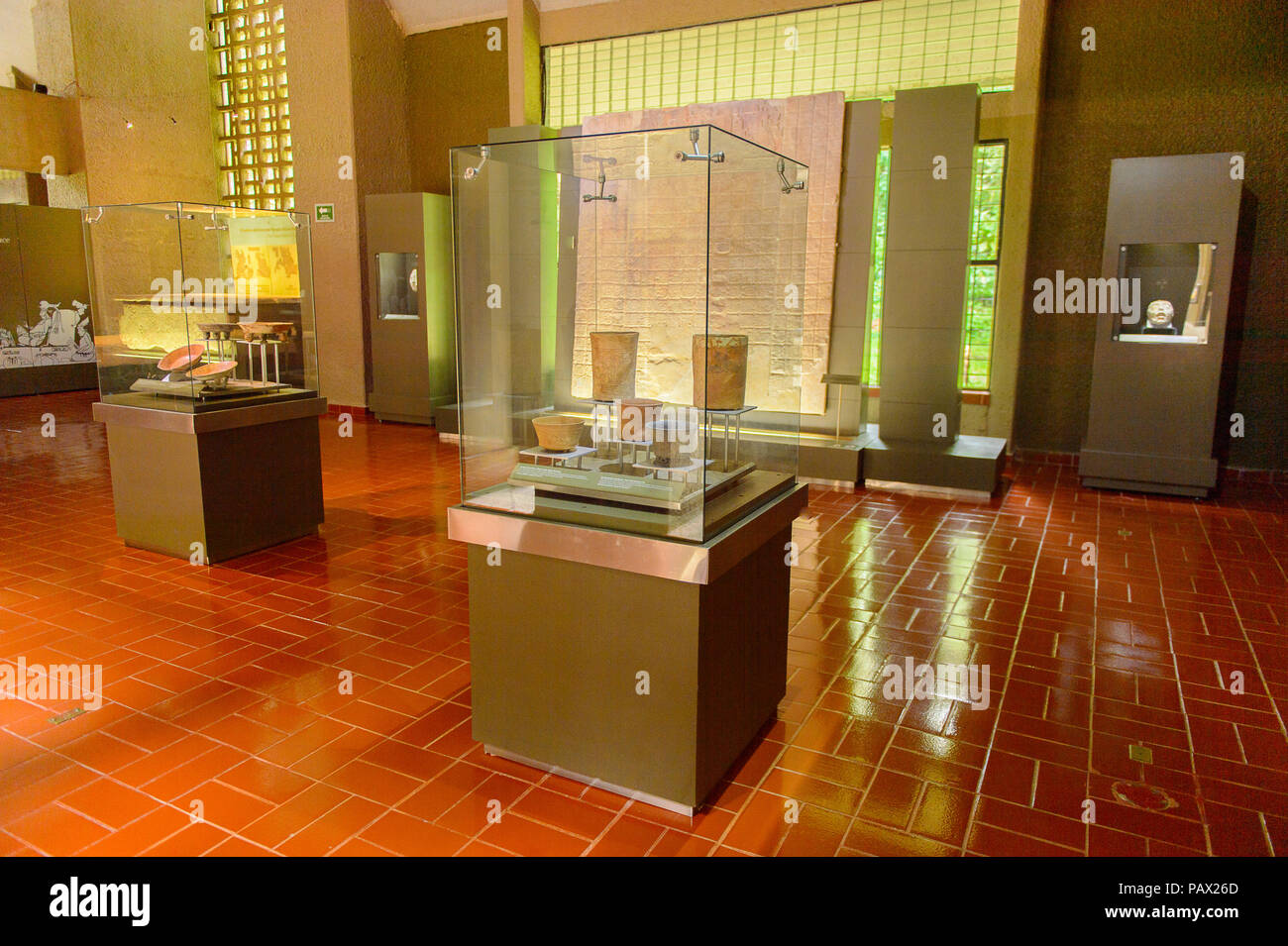 PALENQUE, MEXICO - NOV 3, 2016: Museum at the Archaeological zone of ...