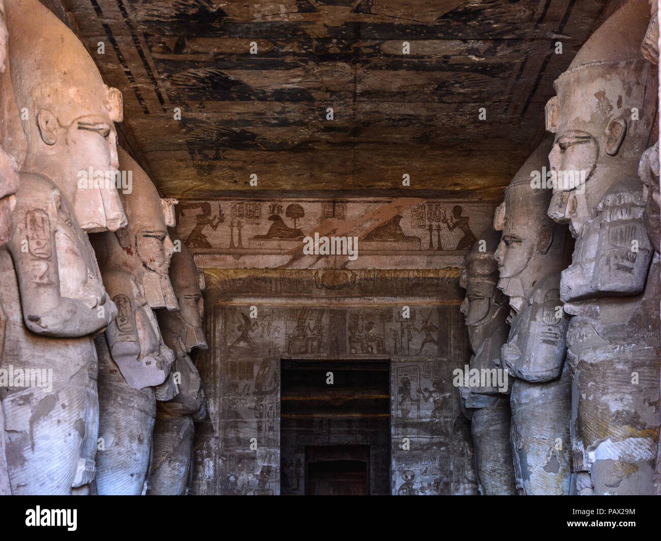 ABU SIMBEL, EGYPT - DEC 3, 2014: Interior of The Great Temple of ...