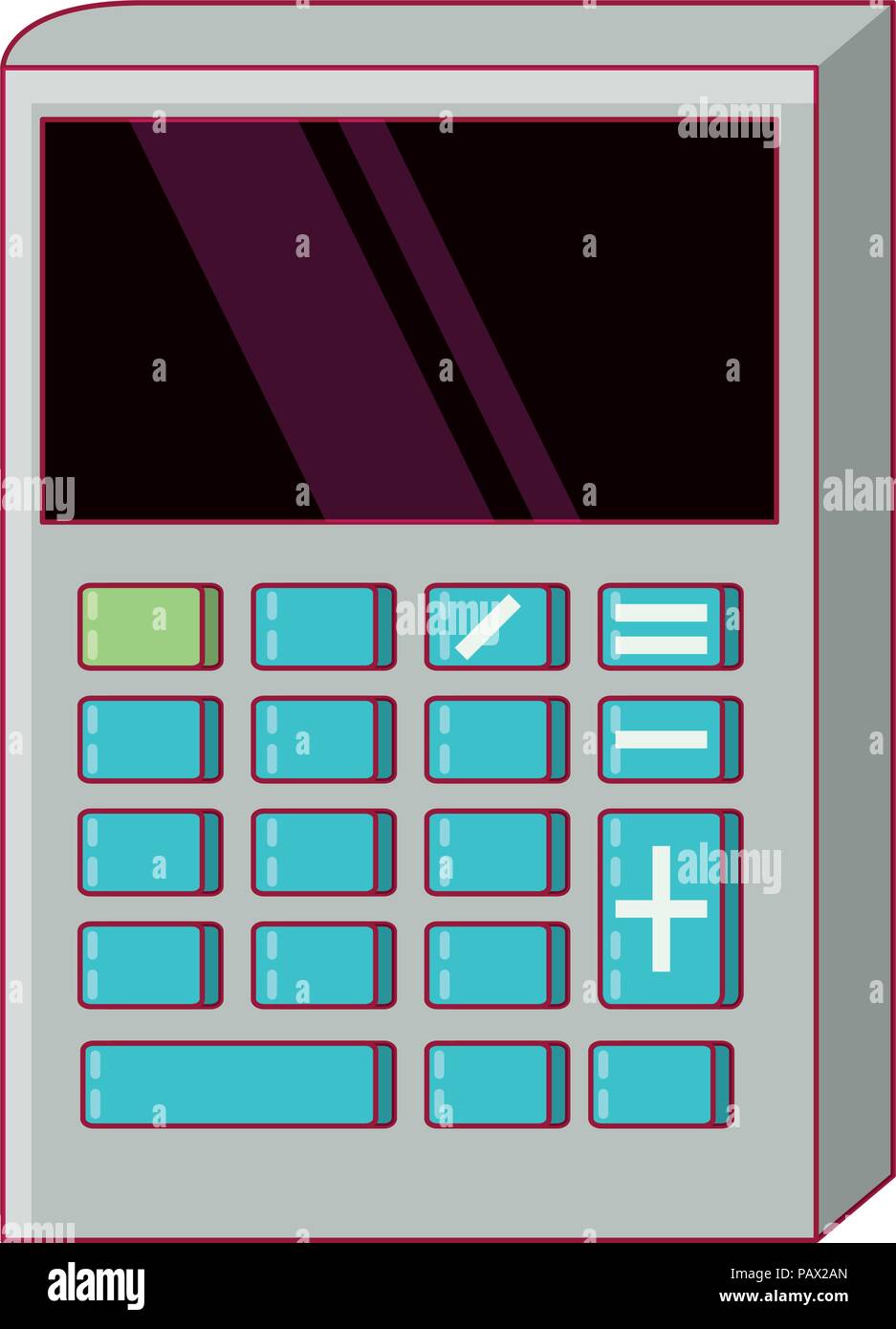 calculator icon over white background, vector illustration Stock Vector ...