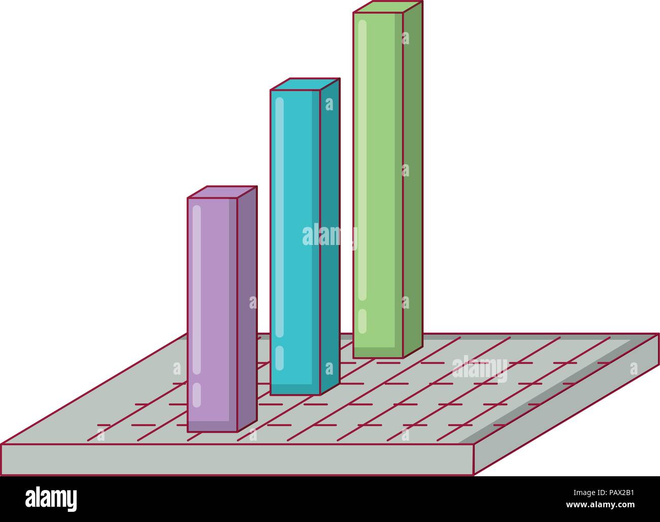 bar chart icon over white background, vector illustration Stock Vector ...