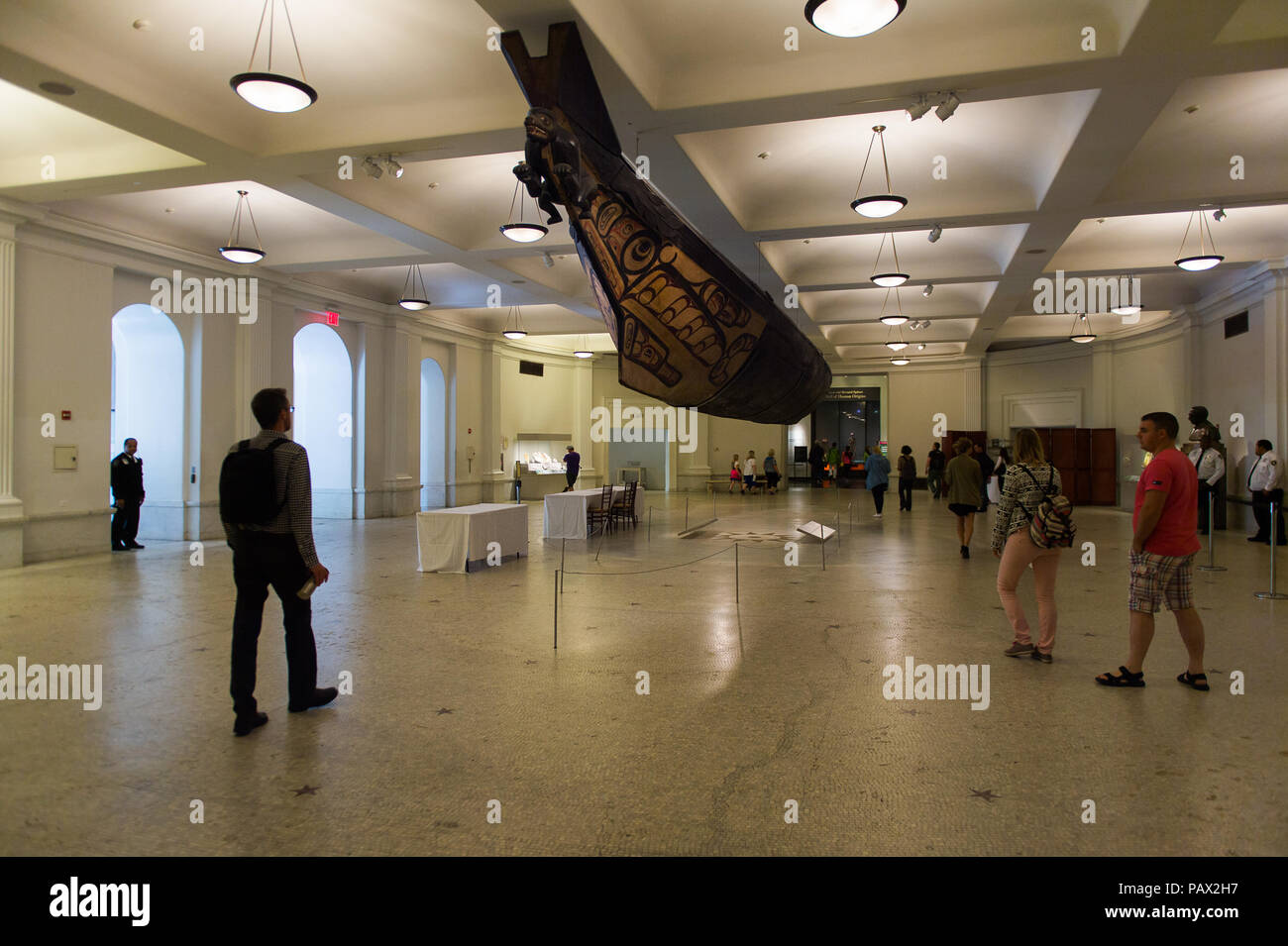 NEW YORK, USA - SEP 22, 2015: Interior of the American museum of ...