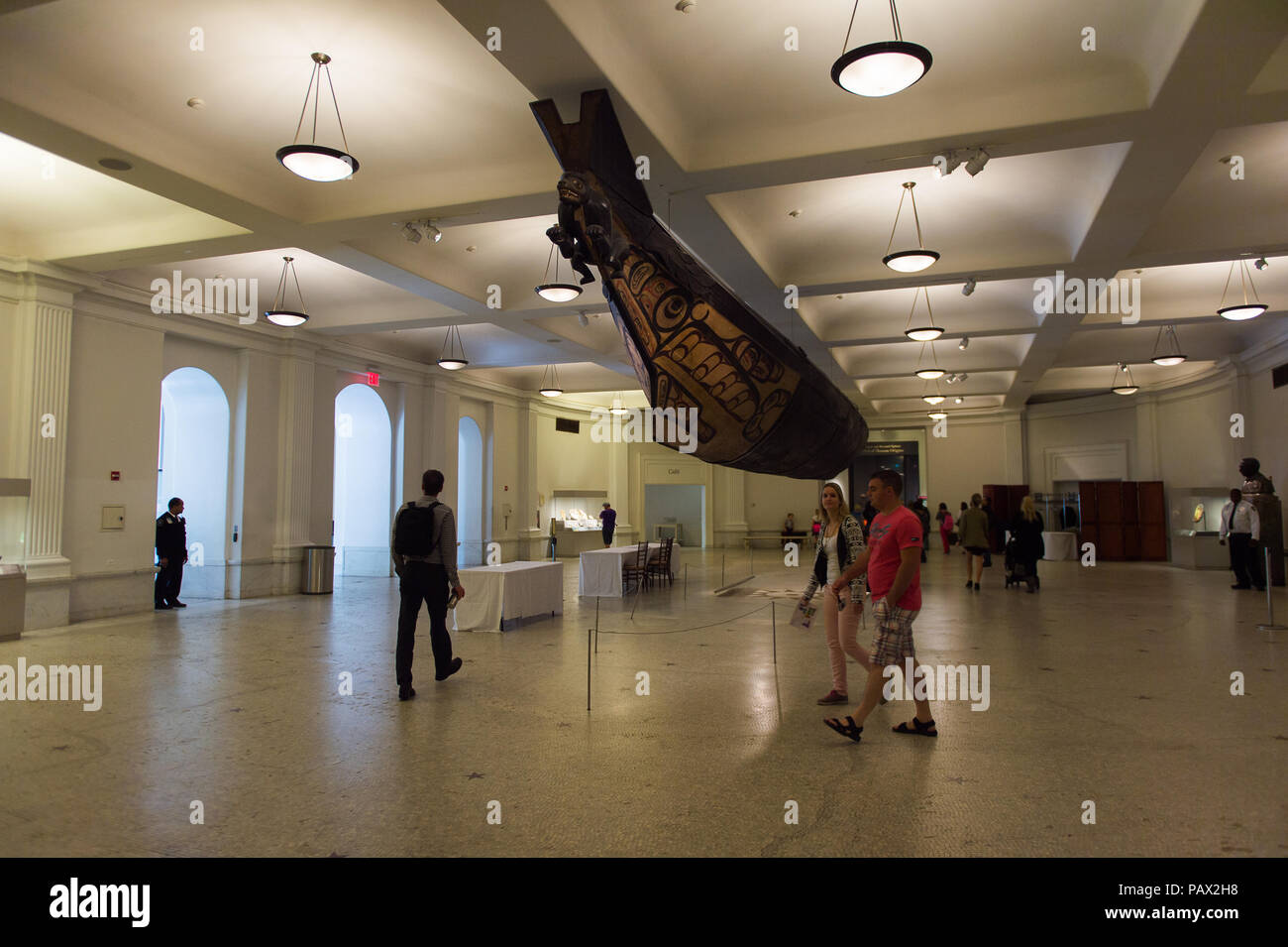 NEW YORK, USA - SEP 22, 2015: Interior of the American museum of ...