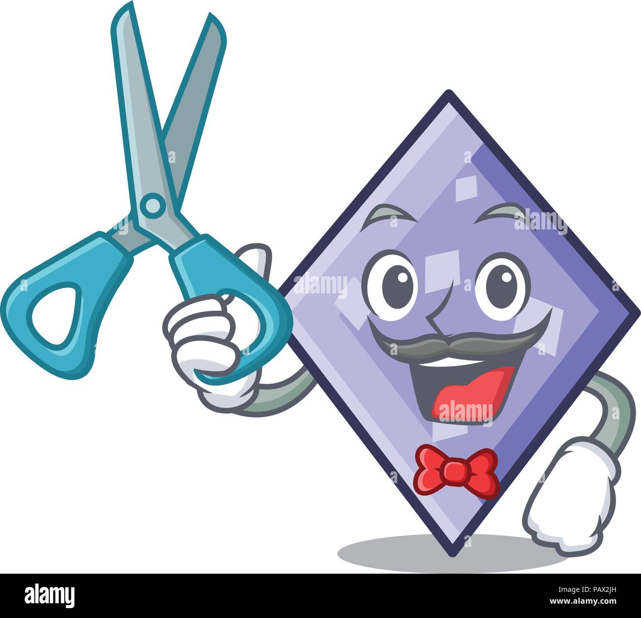 Barber rhombus character cartoon style Stock Vector Image & Art - Alamy