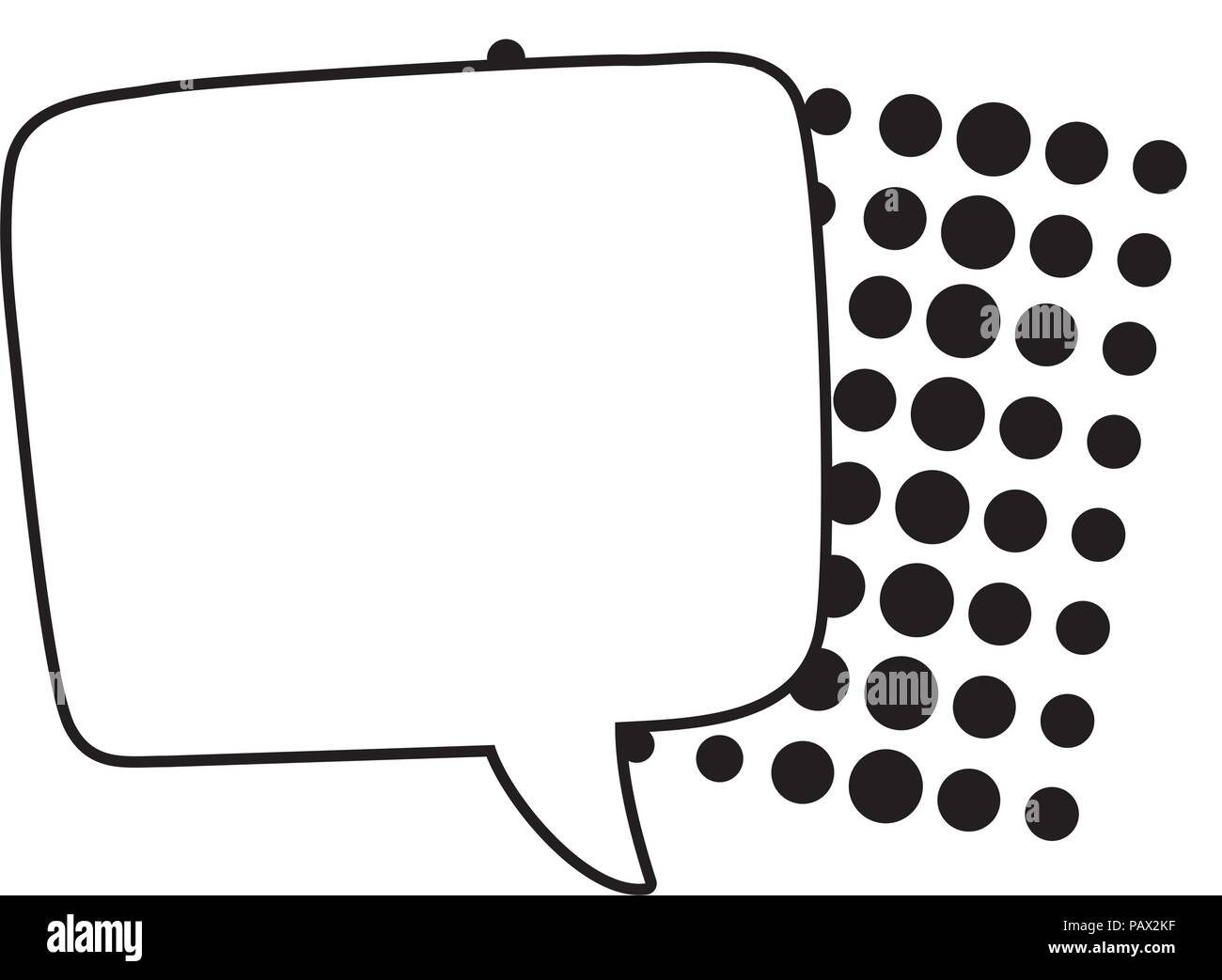 square speech bubble over white background, vector illustration Stock ...