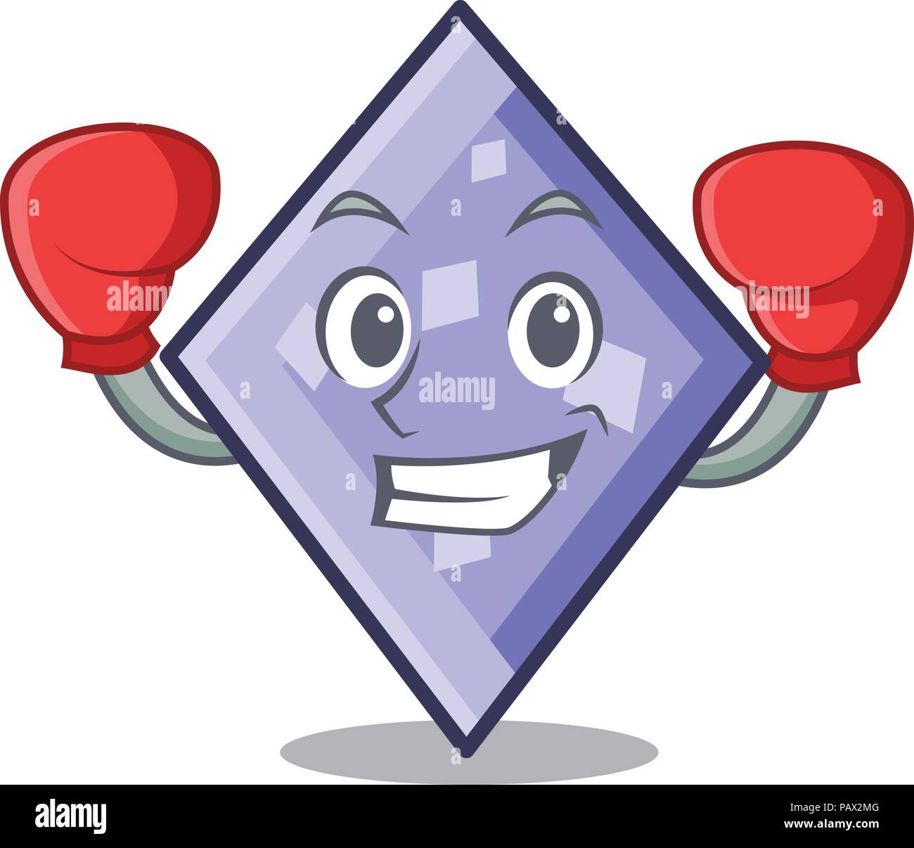 Boxing rhombus character cartoon style Stock Vector Image & Art - Alamy