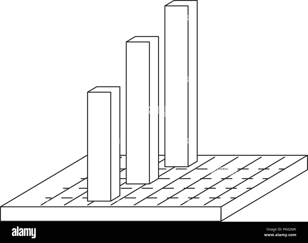 bar chart icon over white background, vector illustration Stock Vector ...