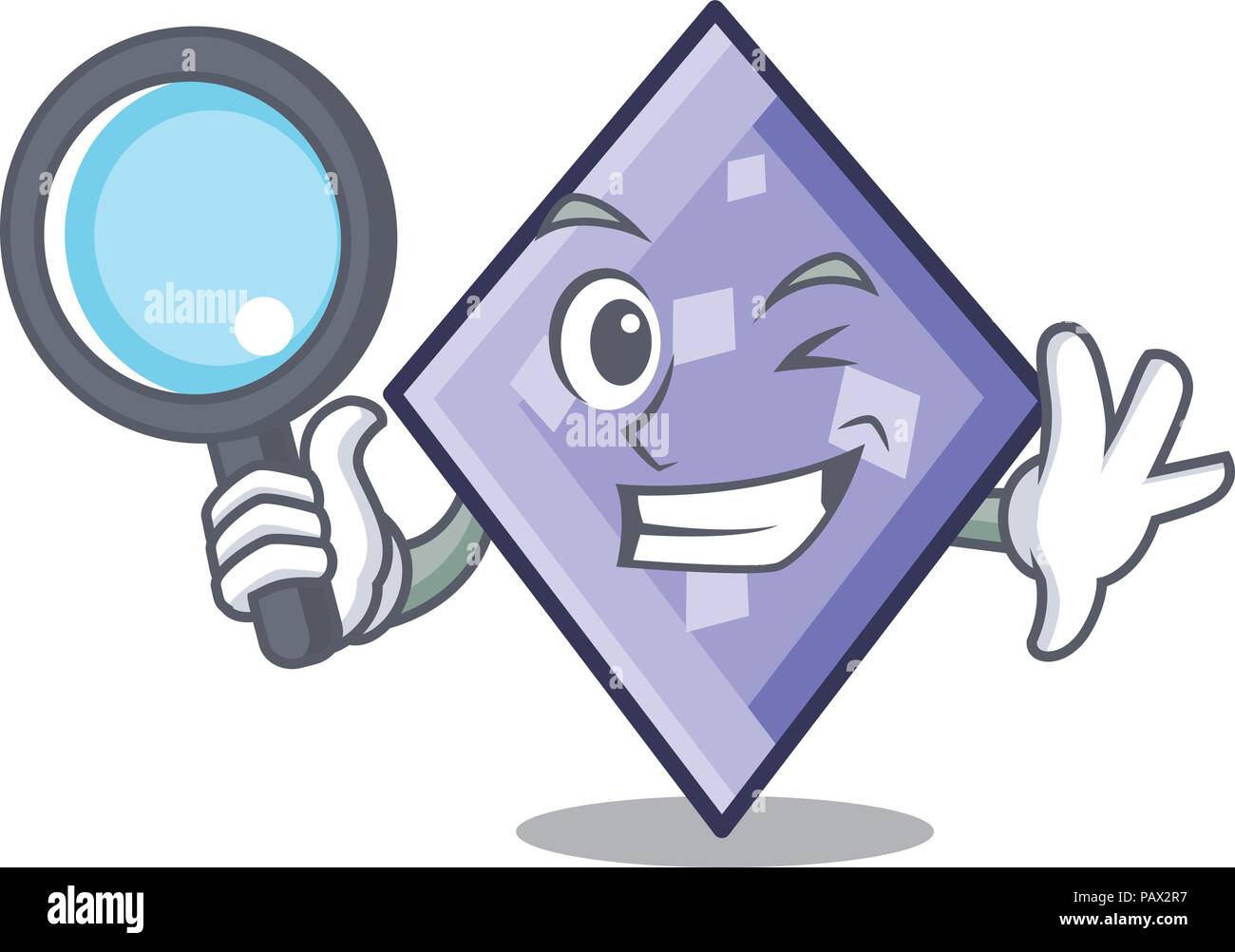 Detective rhombus character cartoon style Stock Vector Image & Art - Alamy