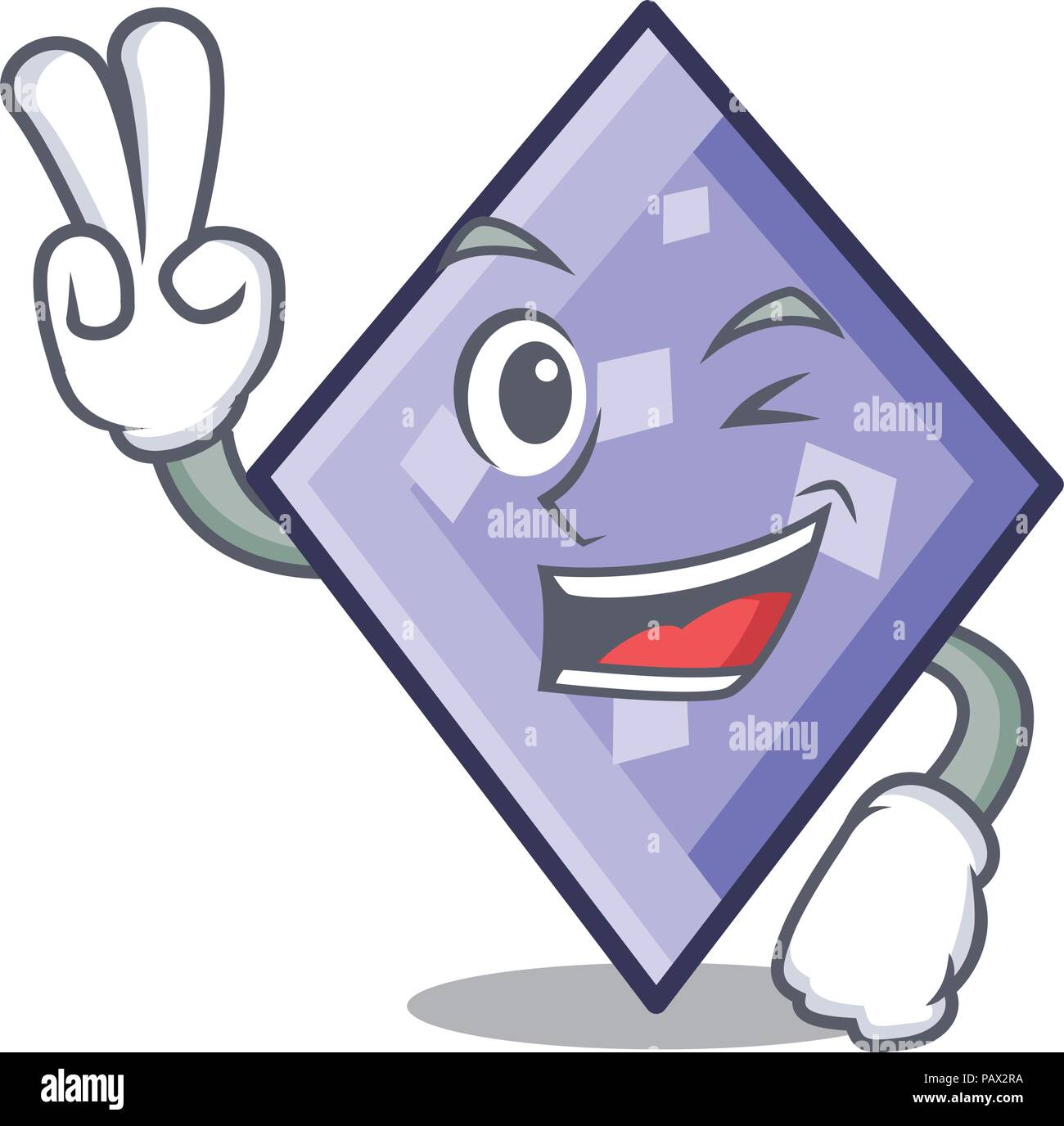 Two finger rhombus character cartoon style Stock Vector Image & Art - Alamy