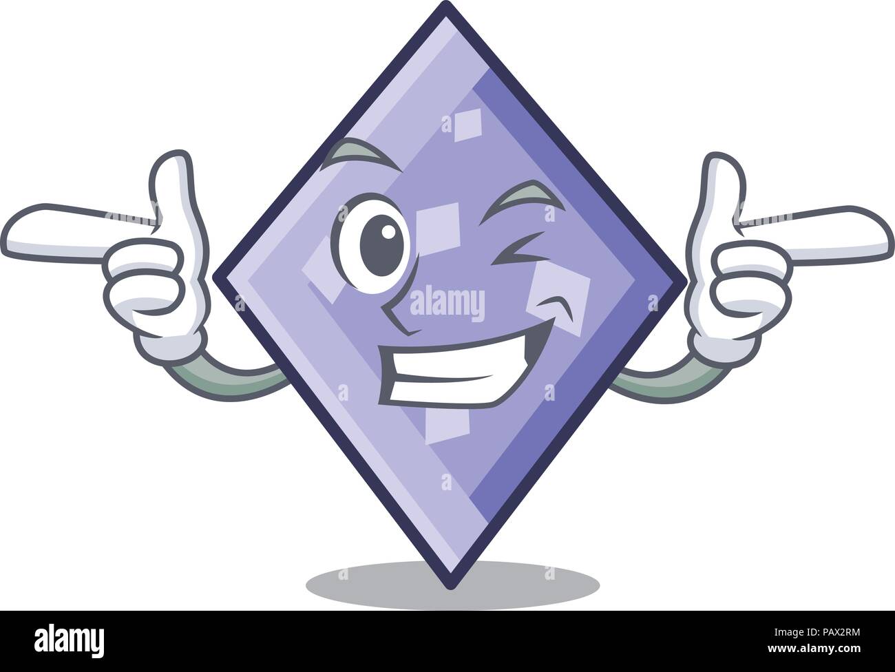 Wink rhombus character cartoon style Stock Vector Image & Art - Alamy