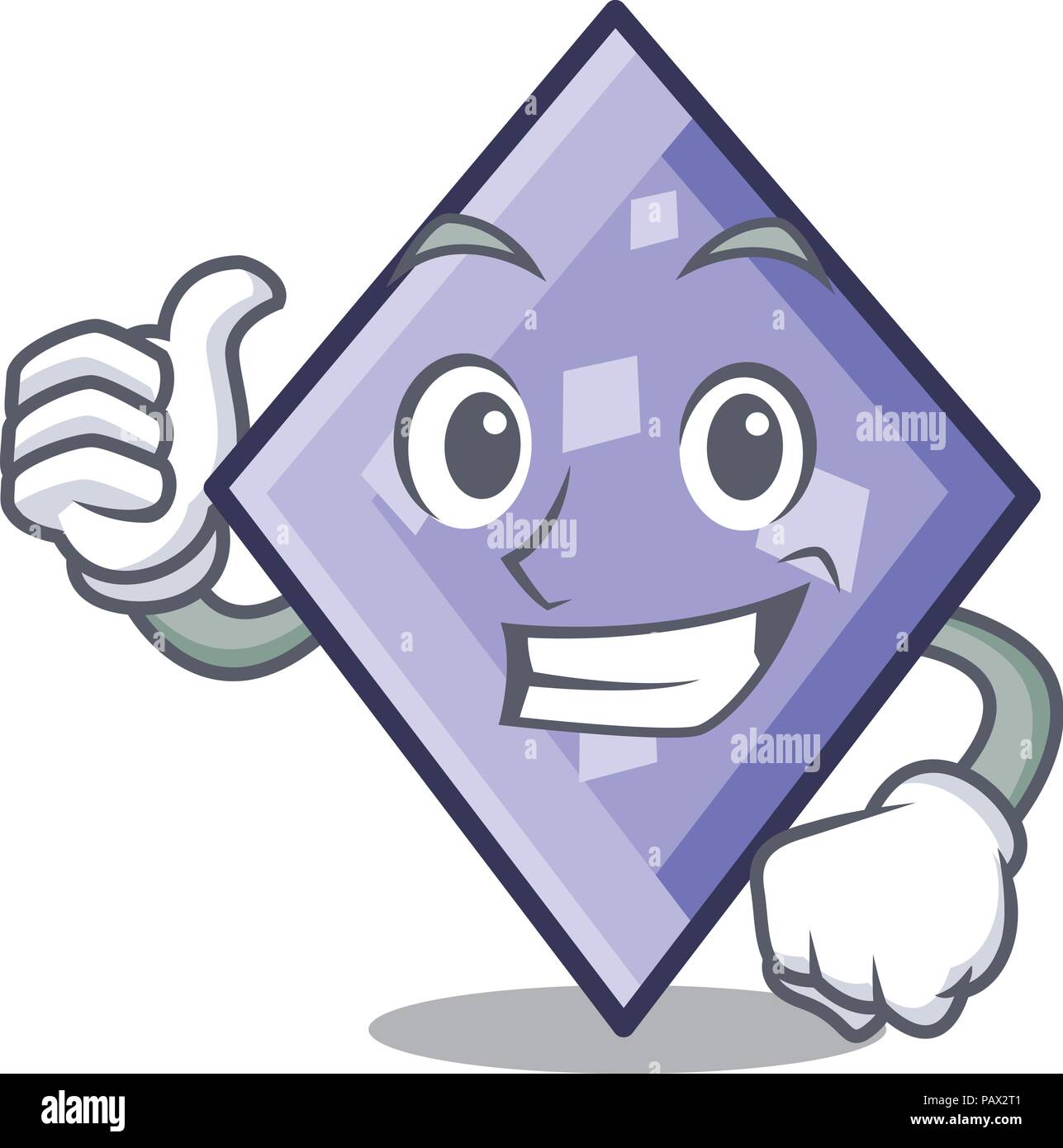 Thumbs up rhombus character cartoon style Stock Vector Image & Art - Alamy