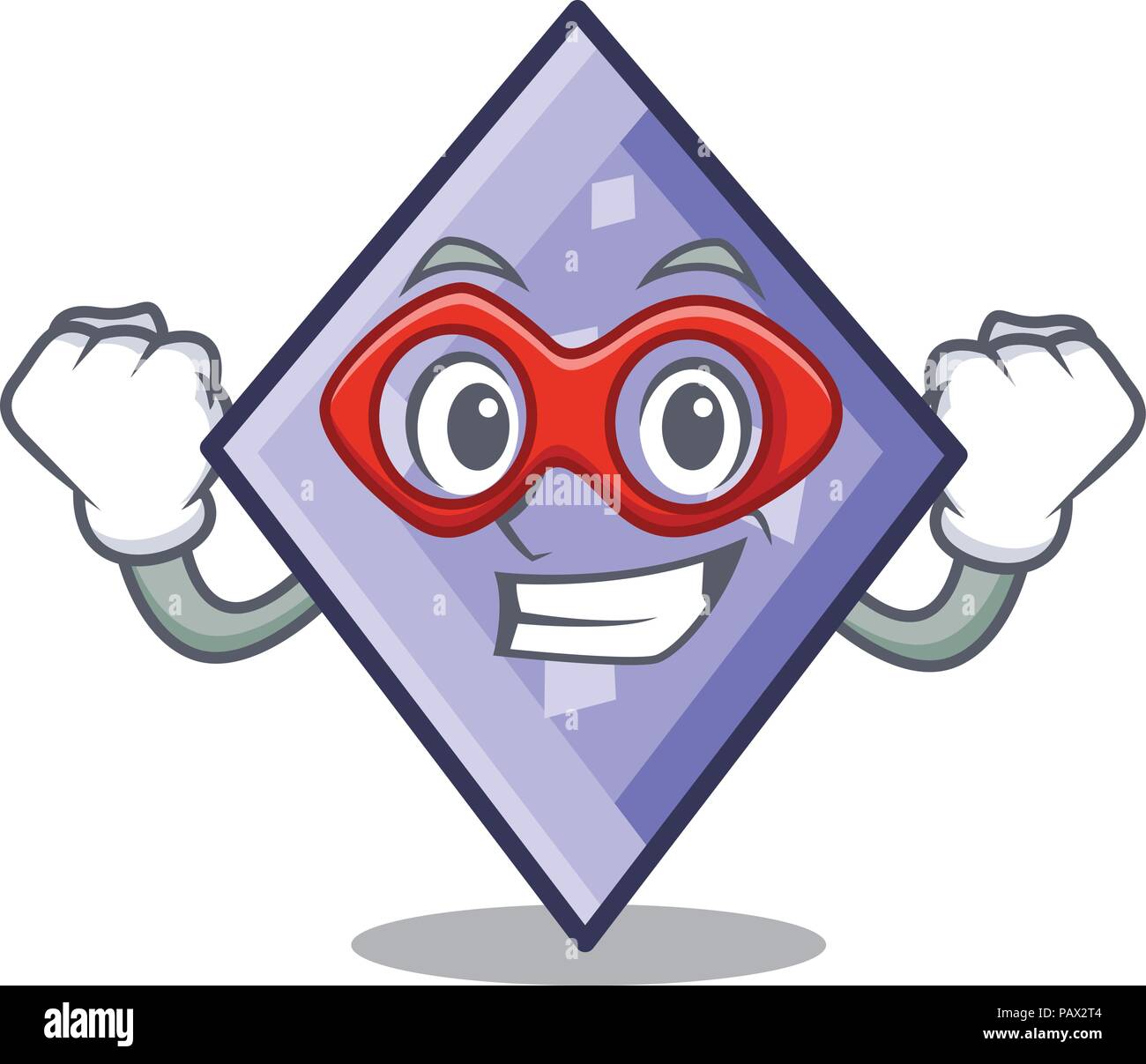 Super hero rhombus character cartoon style Stock Vector Image & Art - Alamy