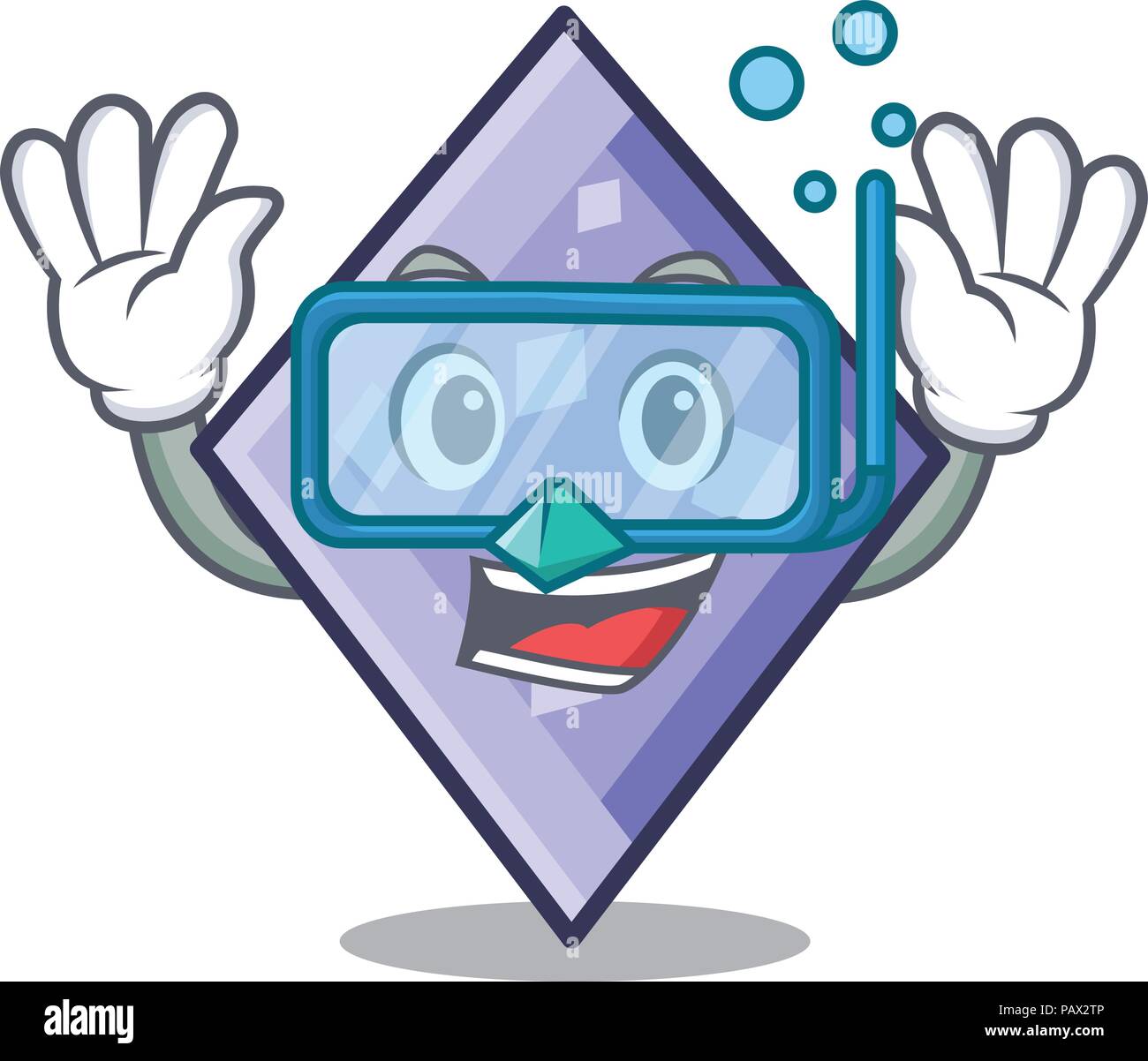 Diving rhombus character cartoon style Stock Vector Image & Art - Alamy