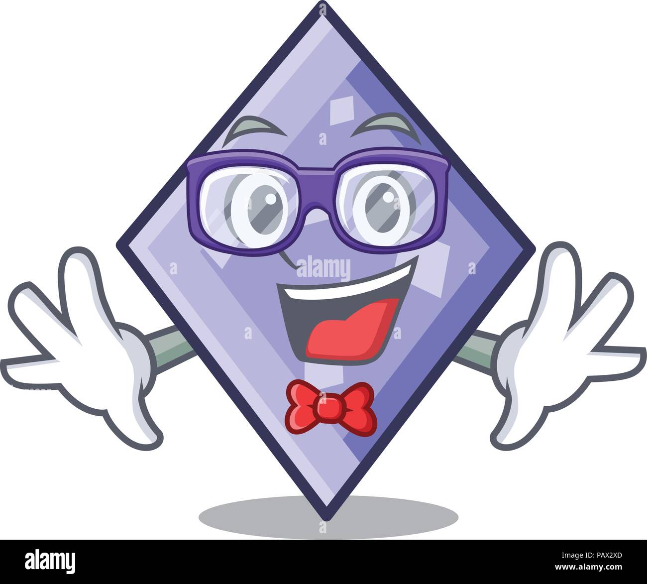 Geek rhombus character cartoon style Stock Vector Image & Art - Alamy