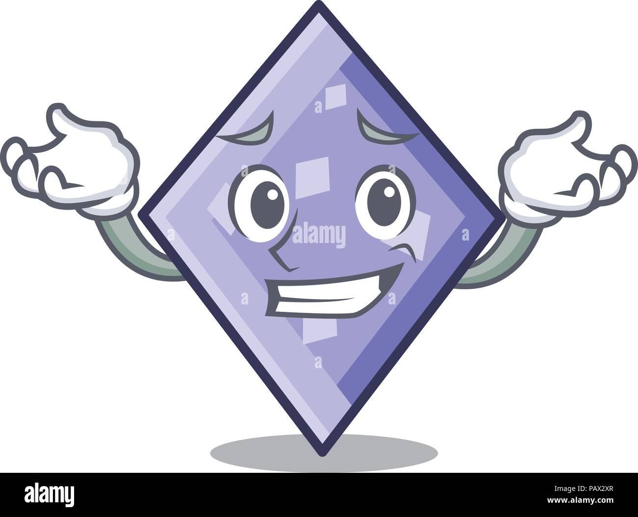 Grinning rhombus character cartoon style Stock Vector Image & Art - Alamy