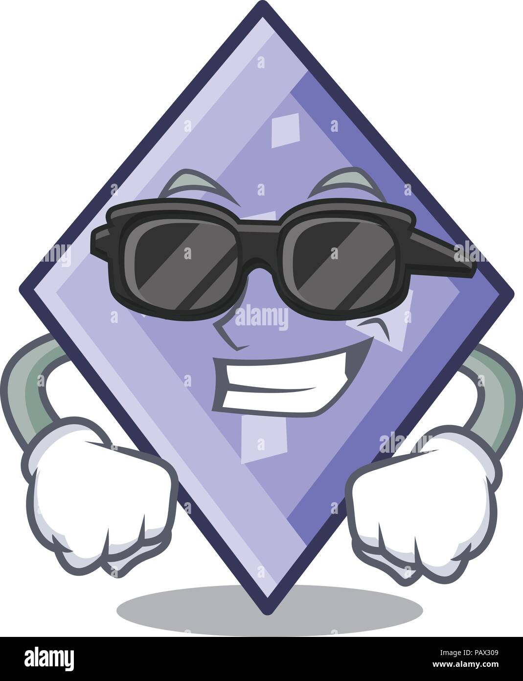 Super cool rhombus character cartoon style Stock Vector Image & Art - Alamy