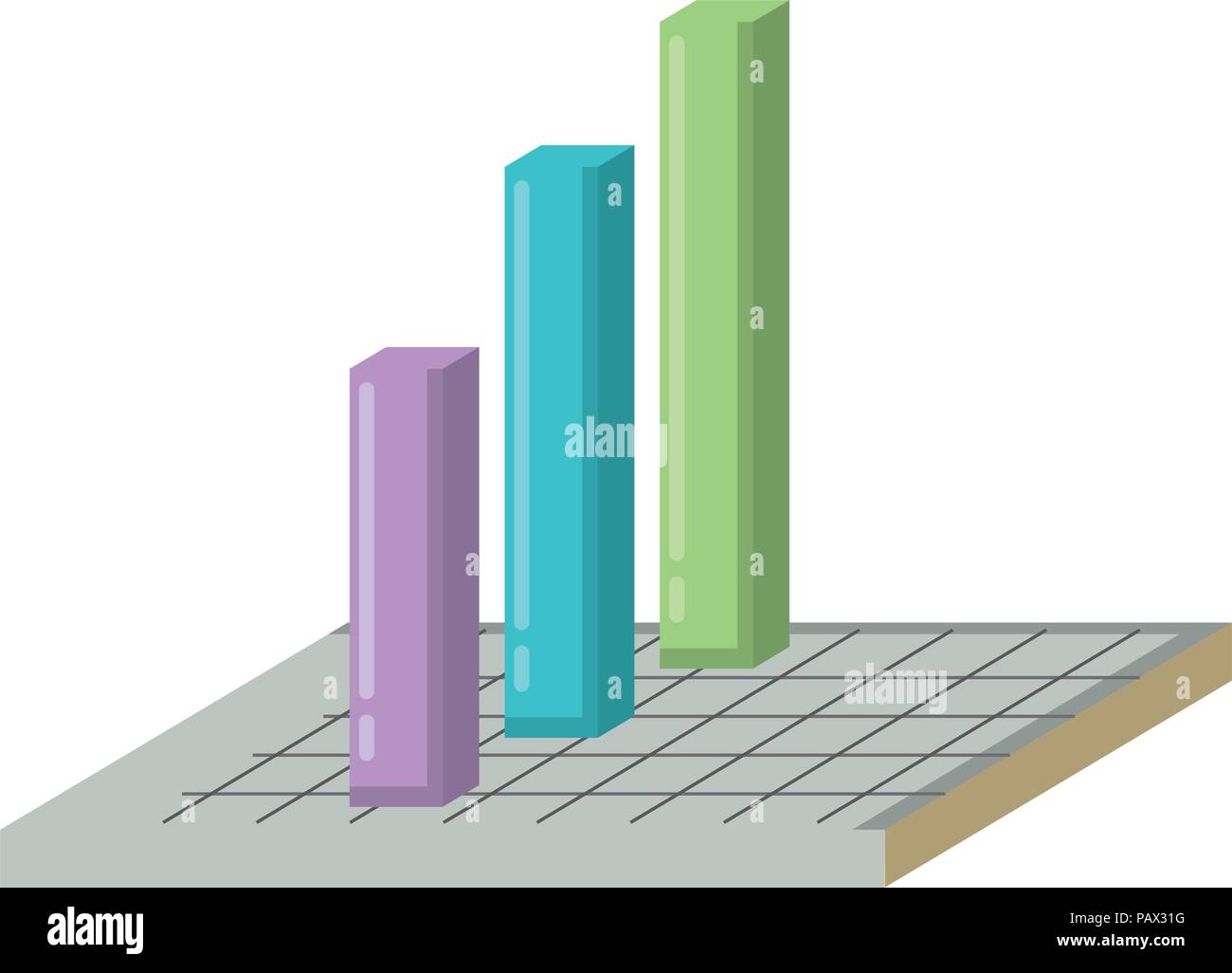 bar chart icon over white background, vector illustration Stock Vector ...