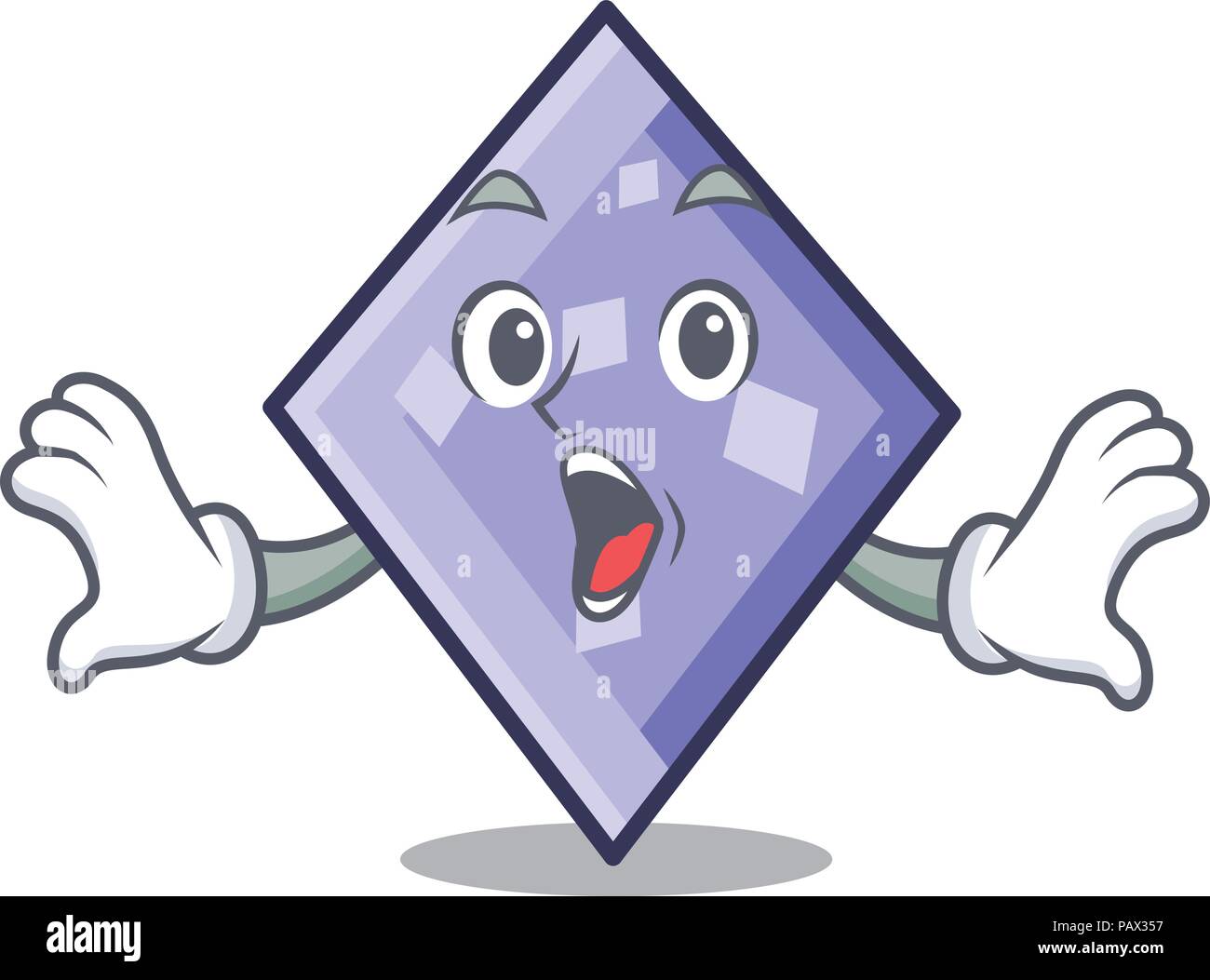 Surprised rhombus mascot cartoon style Stock Vector Image & Art - Alamy