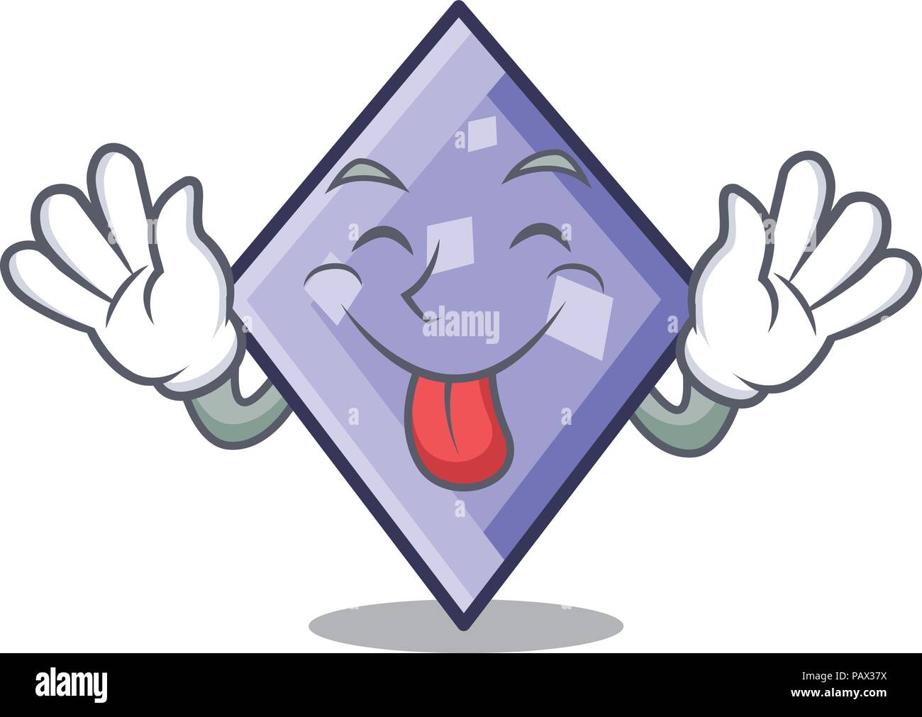 Tongue out rhombus mascot cartoon style Stock Vector Image & Art - Alamy