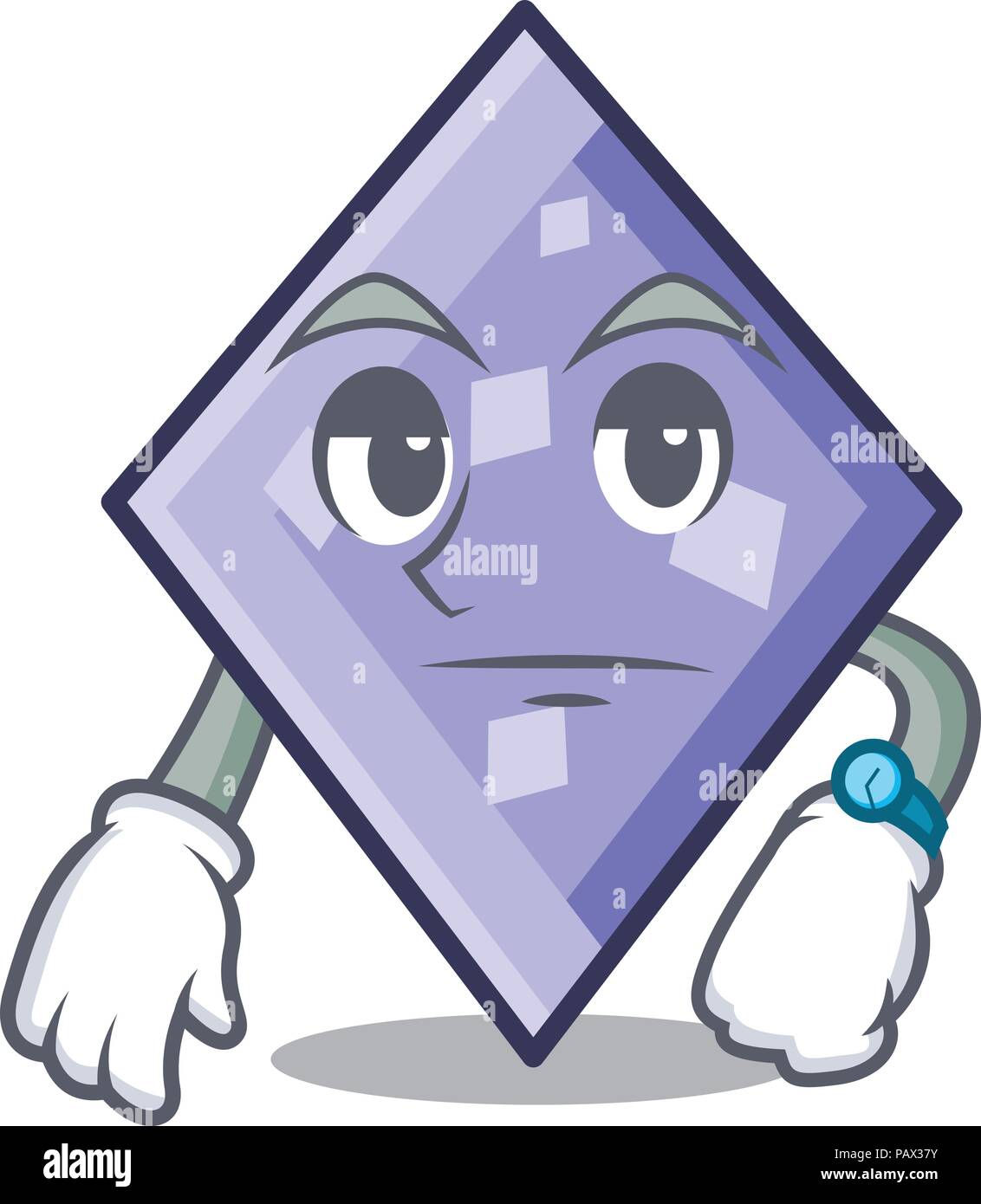 Waiting rhombus mascot cartoon style Stock Vector Image & Art - Alamy