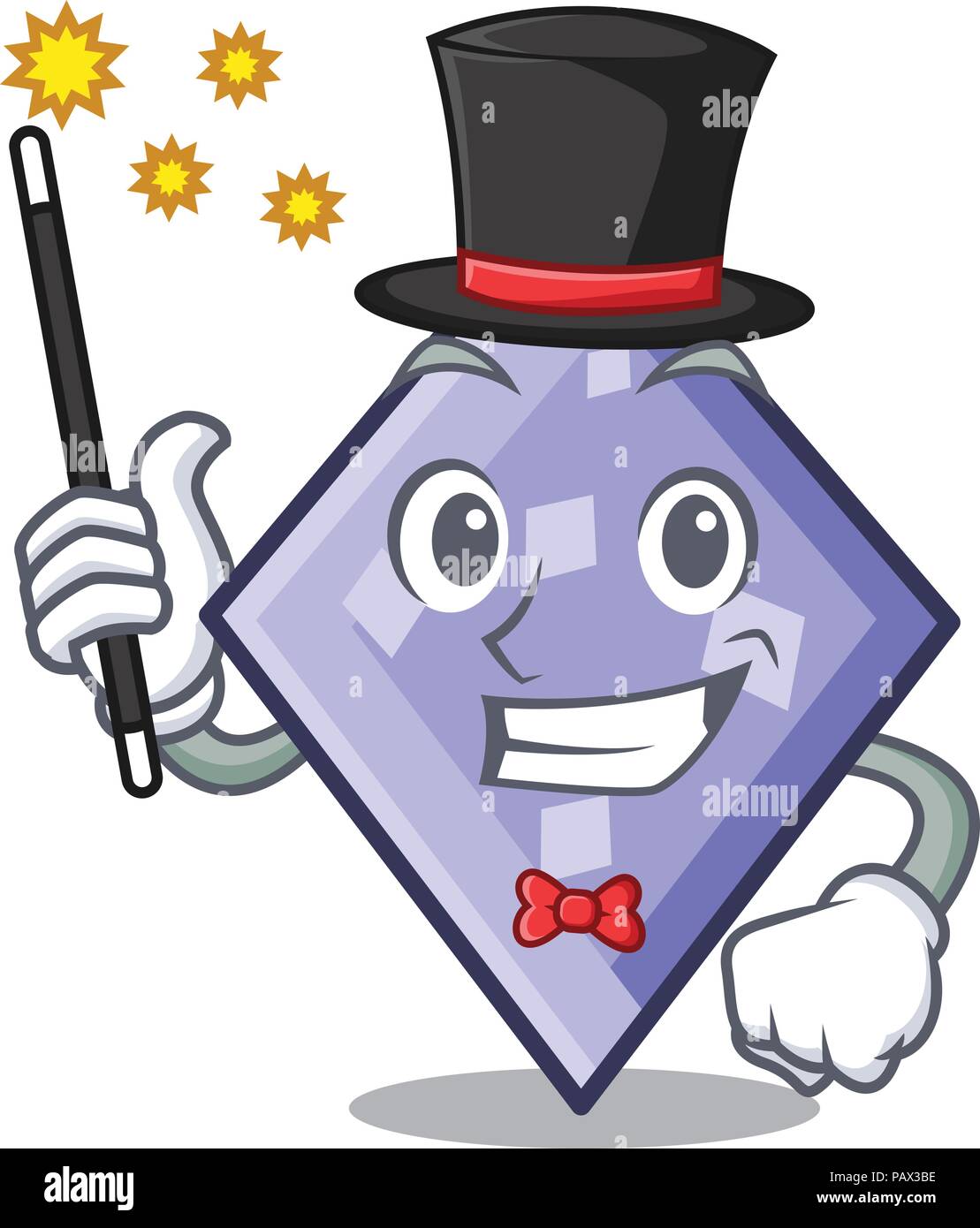 Magician rhombus mascot cartoon style Stock Vector Image & Art - Alamy