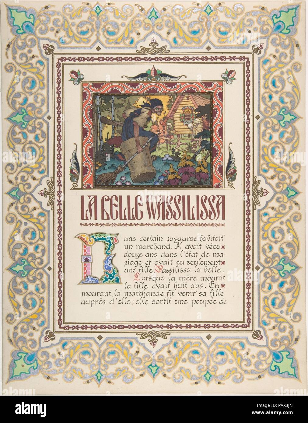 Story Title Page, "La Belle Vassilissa:, verso: text. Artist: Boris ...