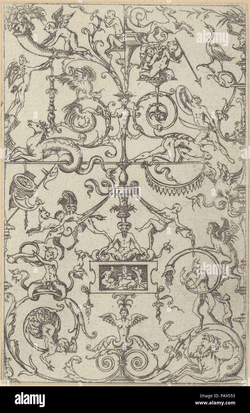 Grotesque Panel. Artist: Jacques Androuet Du Cerceau (French, Paris ...