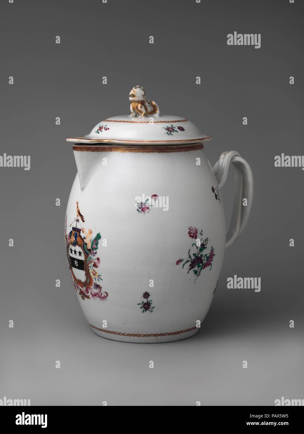 Covered Pitcher. Culture: Chinese, for American market. Dimensions: H ...