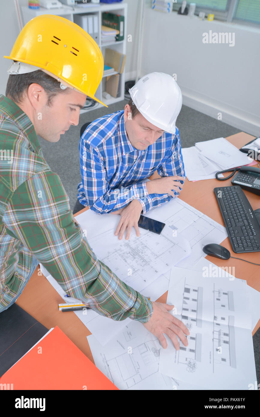 Architect floorplan man hi-res stock photography and images - Alamy